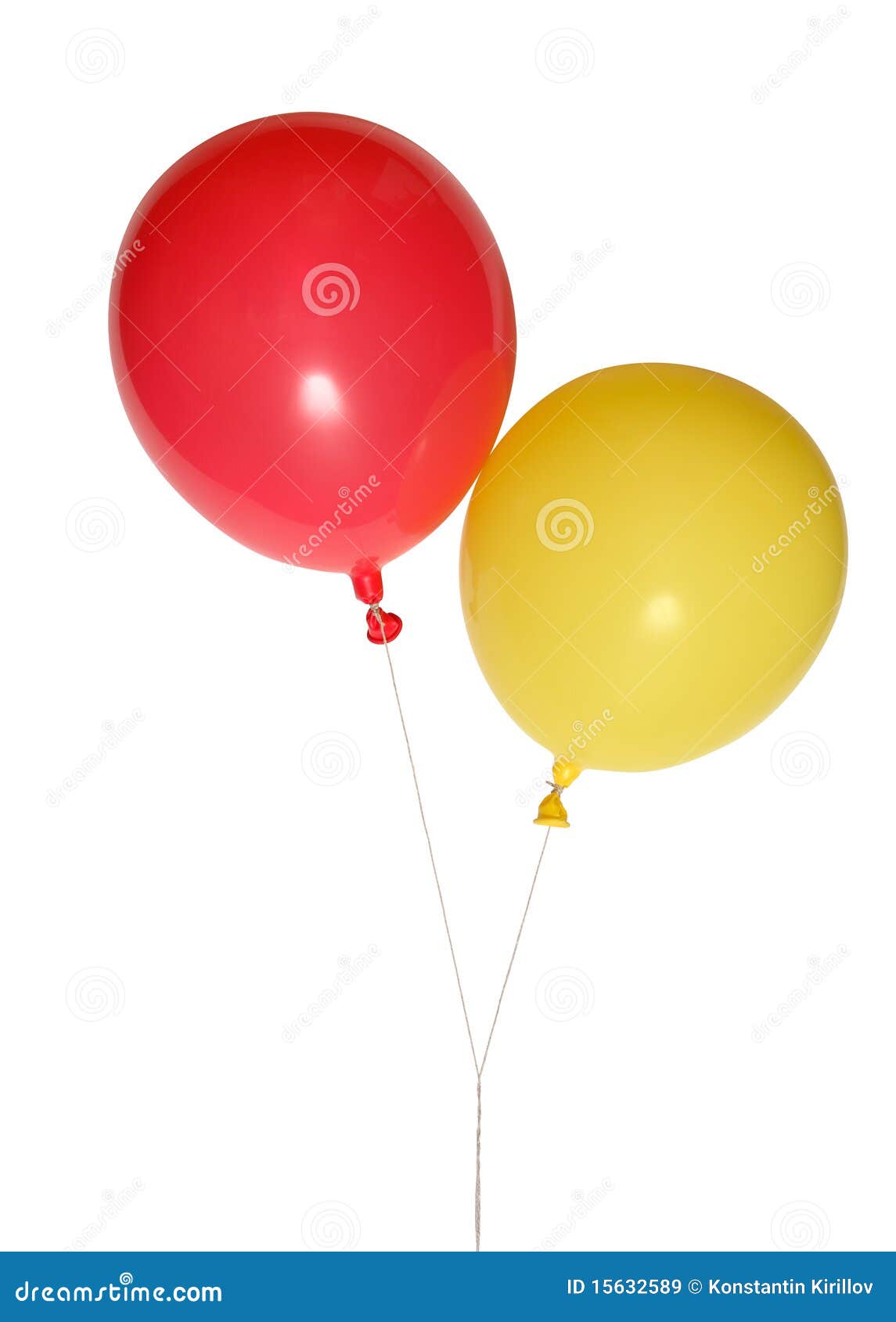 Two Balloons stock image. Image of gift, streamer, decoration - 15632589
