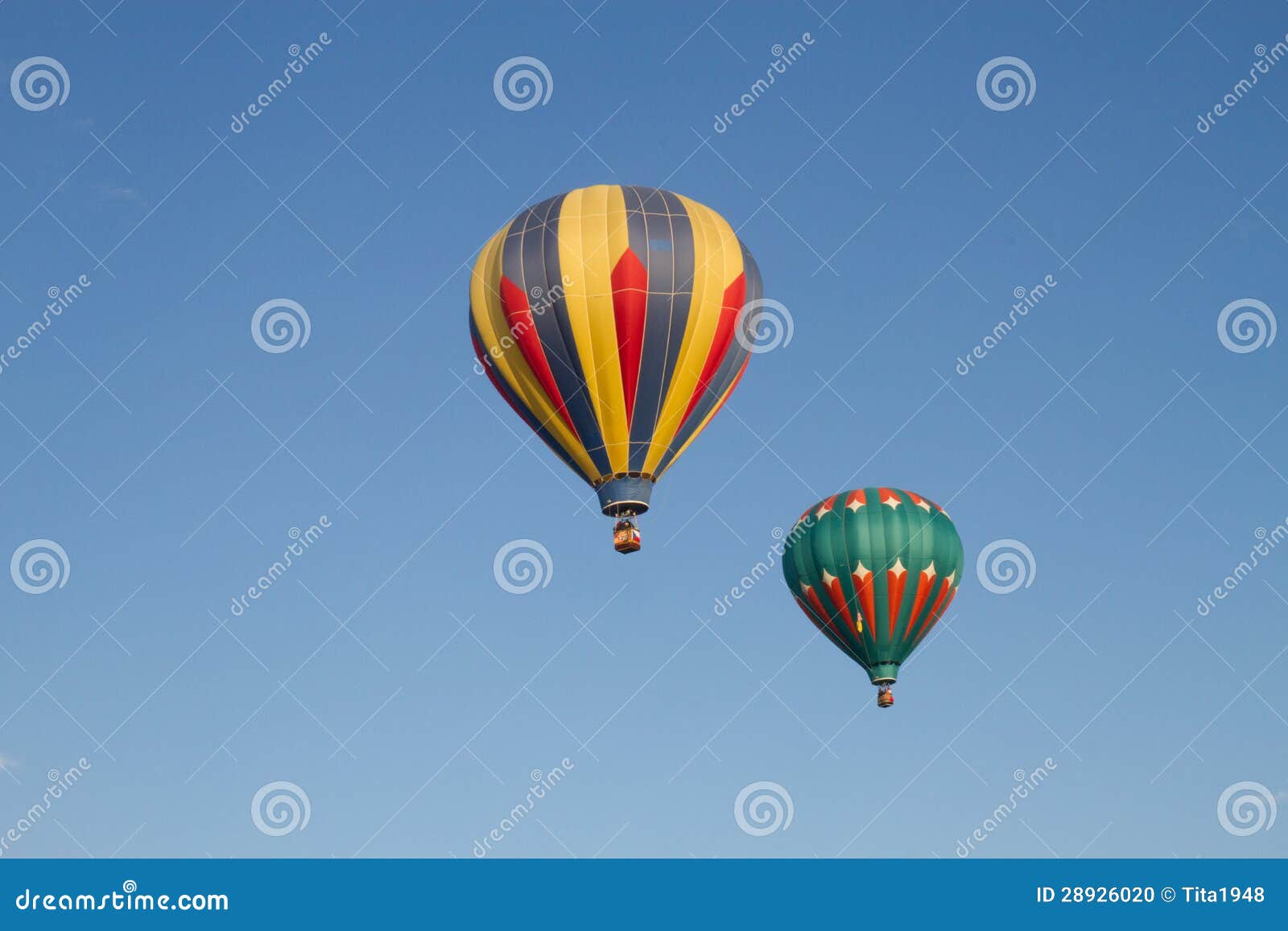 Two Balloons stock photo. Image of yellow, colorful, travel - 28926020