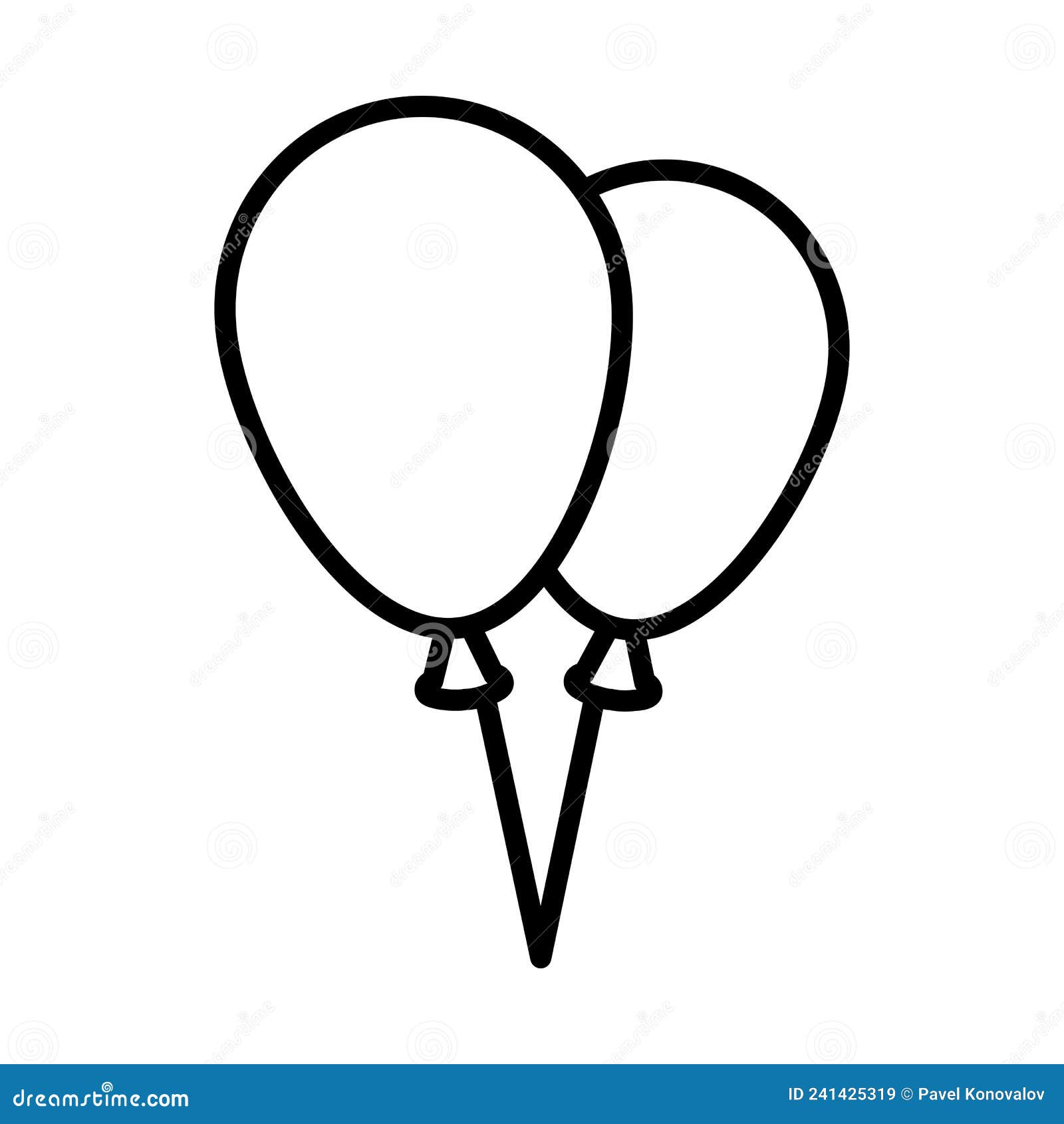 Two Balloons Icon stock vector. Illustration of flying - 241425319