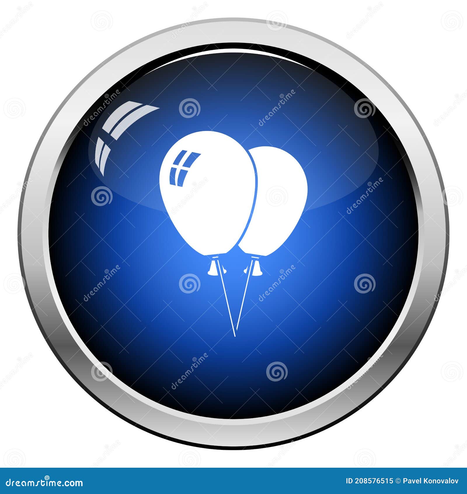Two Balloons Icon stock vector. Illustration of gift - 208576515