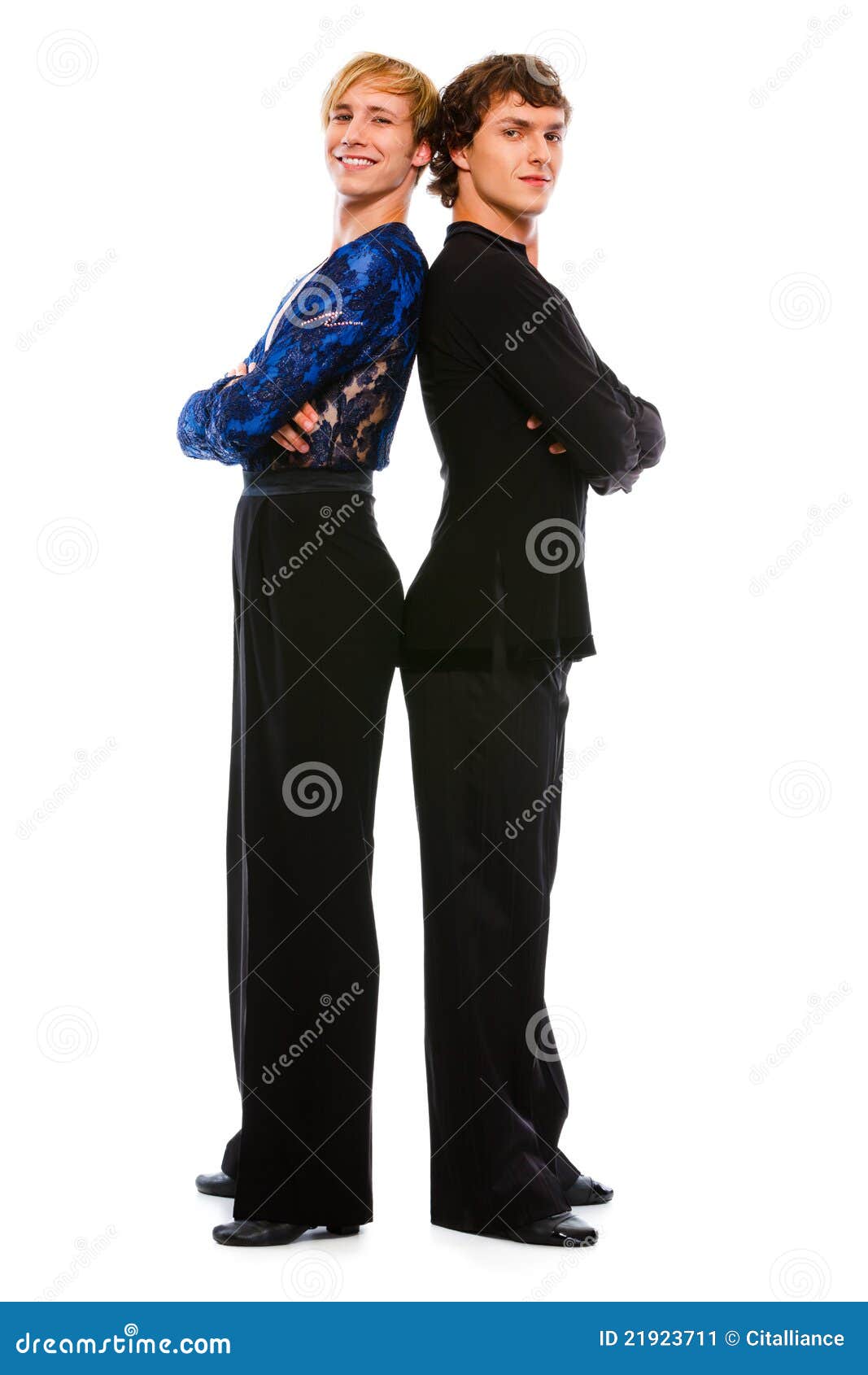 Two Ballroom Male Dancers Standing Back To Back Stock Image - Image of ...