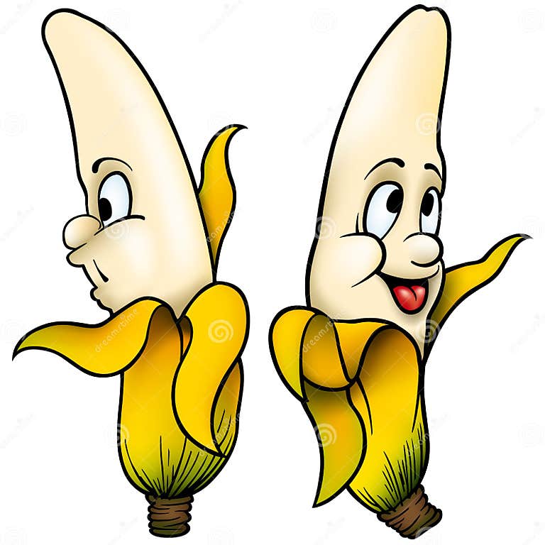 Two Bananas stock vector. Illustration of botany, clipart - 3213735