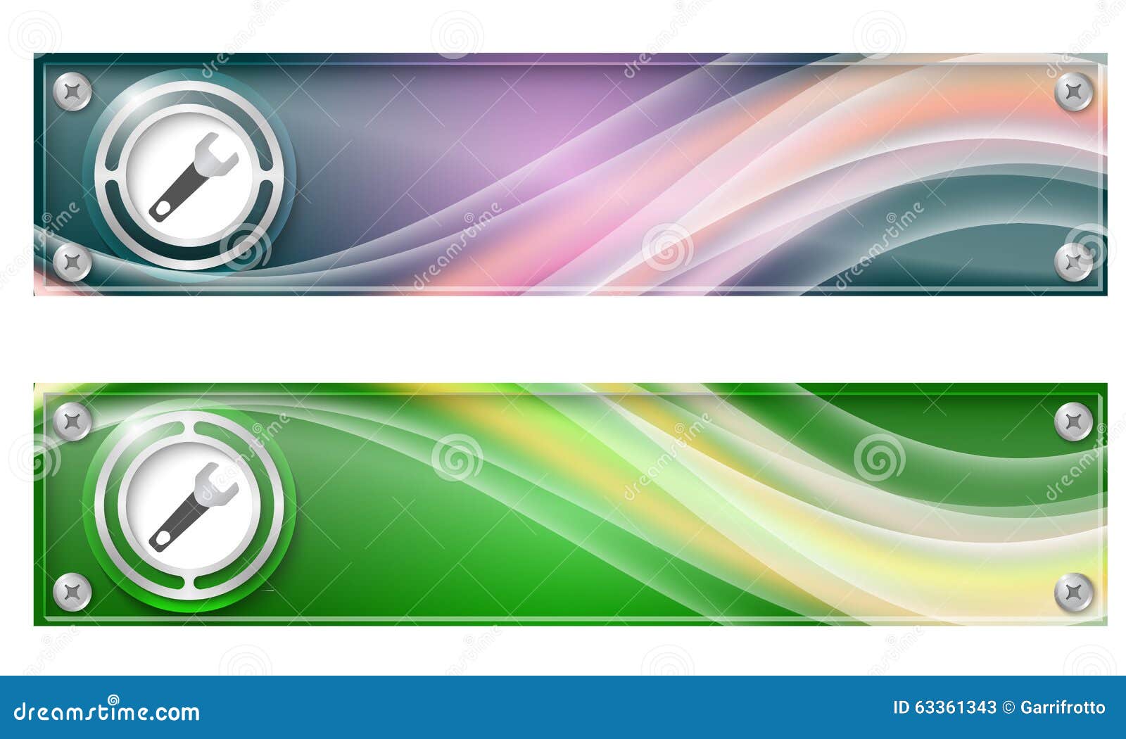 Two banners stock vector. Illustration of graphic, design - 63361343