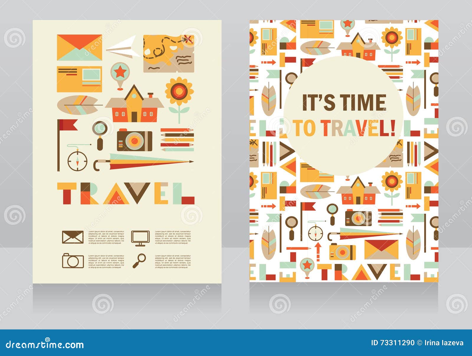 Two Banners for Tourism and Travel Stock Vector - Illustration of ...