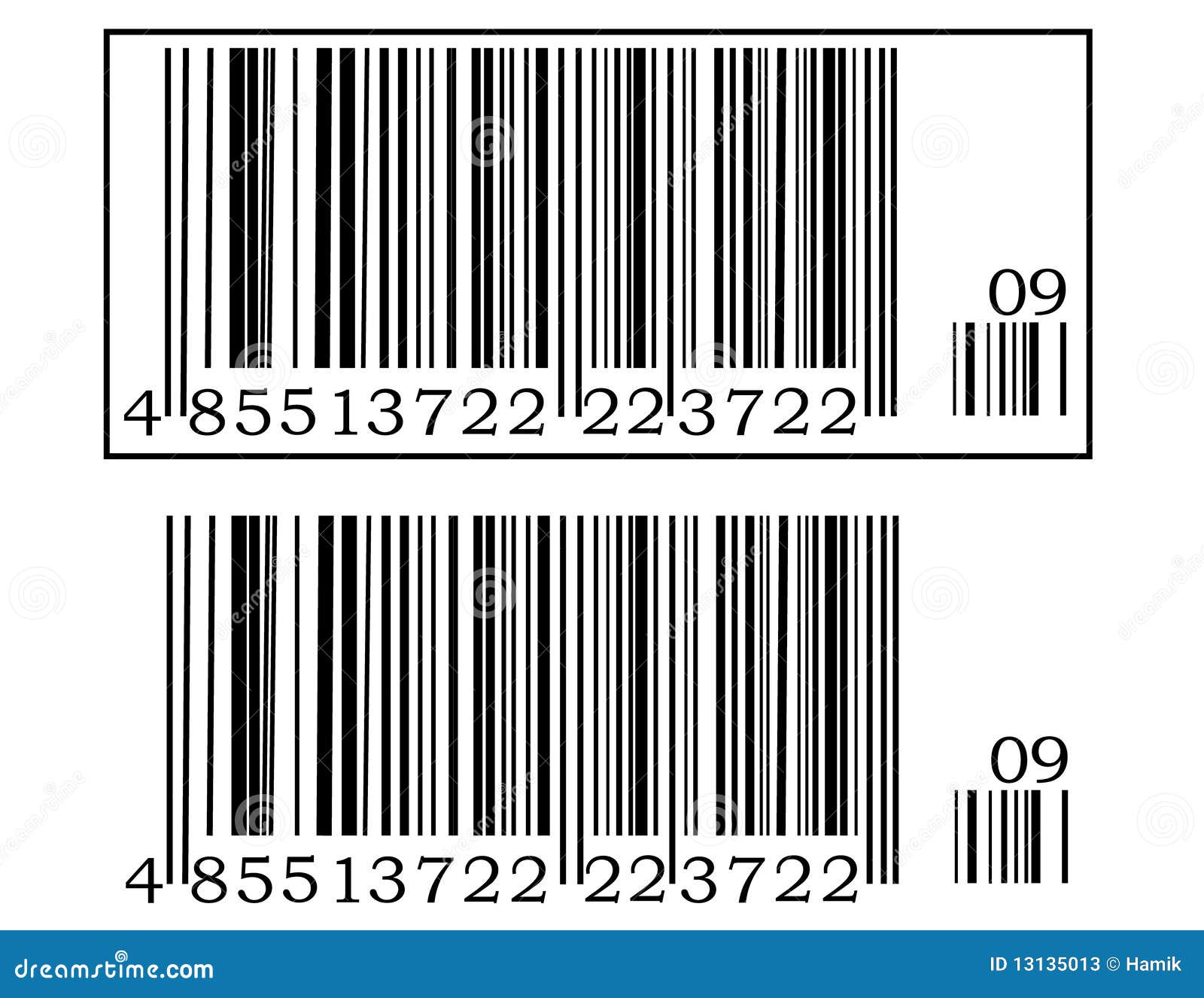 Two barcode stock vector. Illustration of code, graphic - 13135013