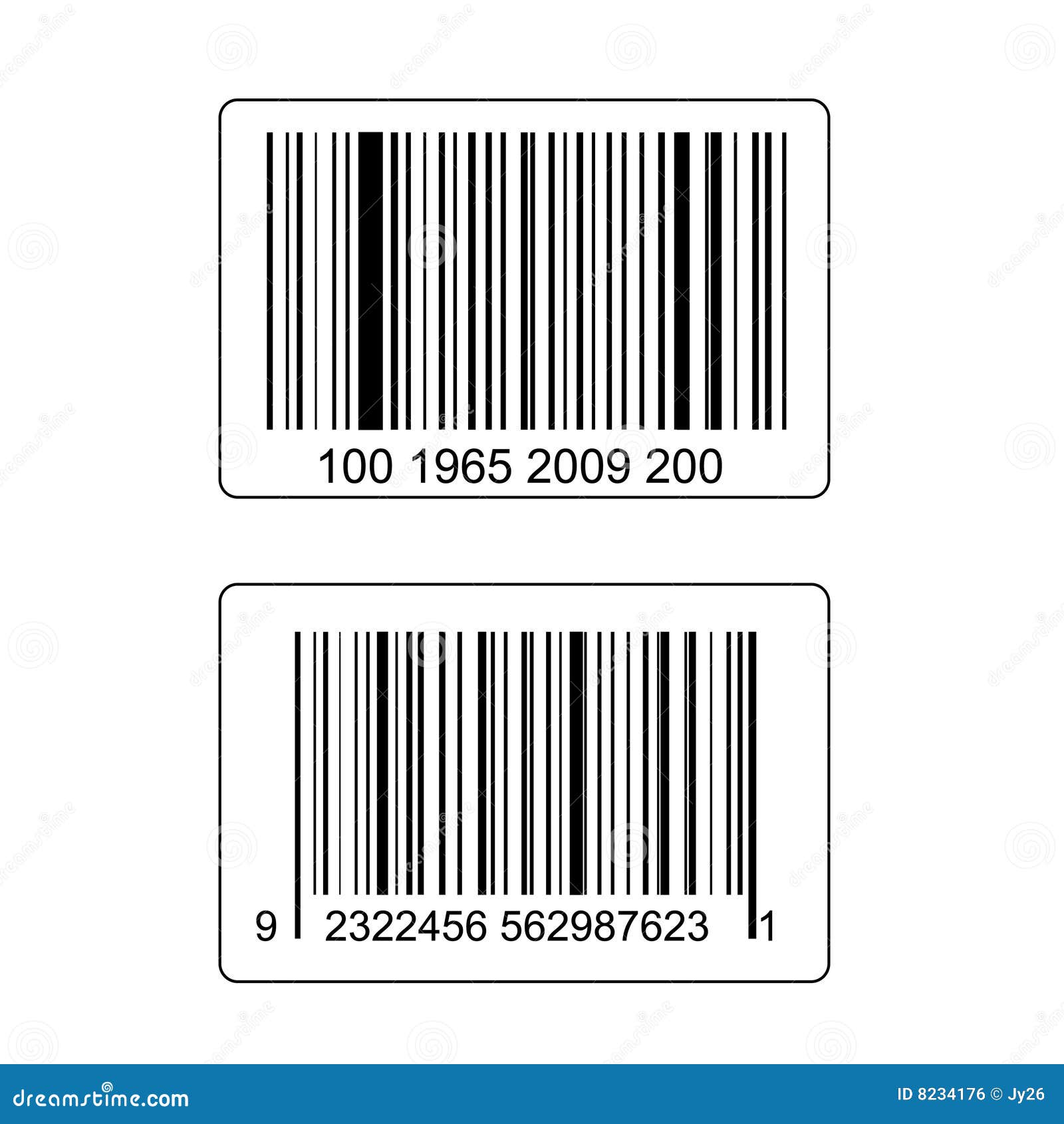 Two barcodes stock vector. Illustration of calculation - 8234176