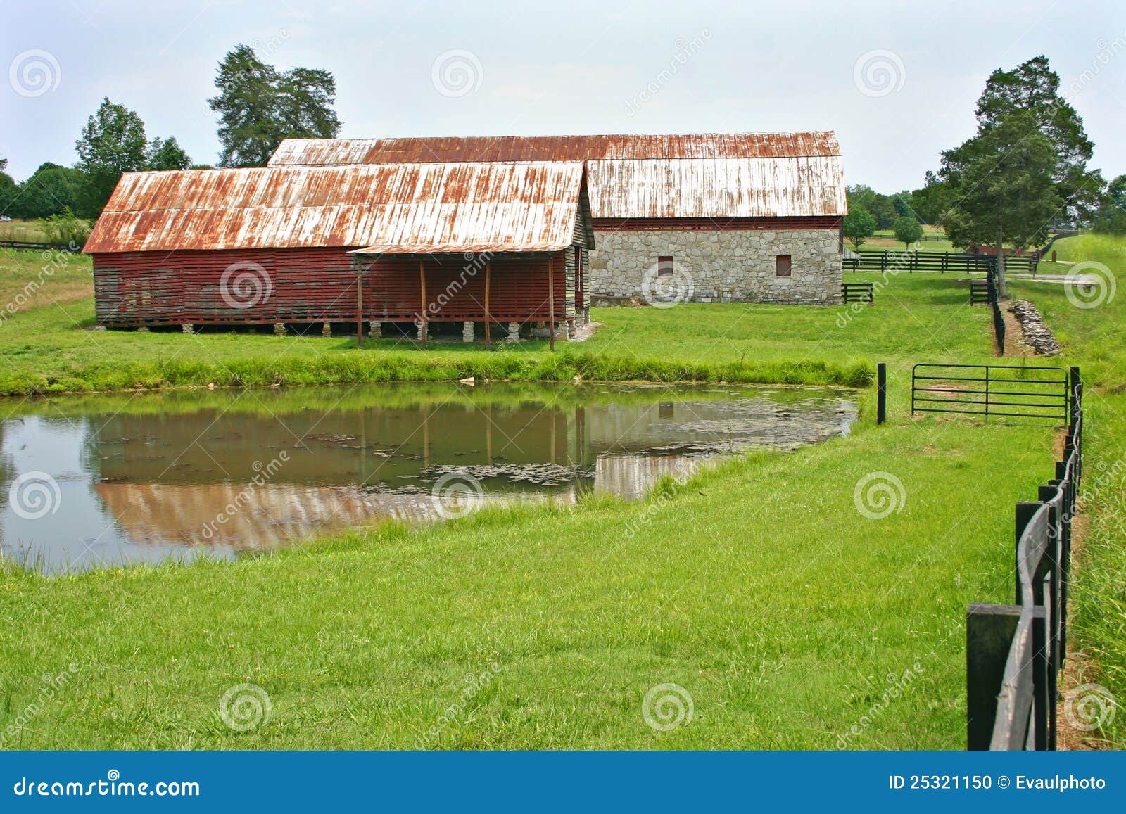 Two Barns stock photo. Image of rock, rusty, pasture - 25321150