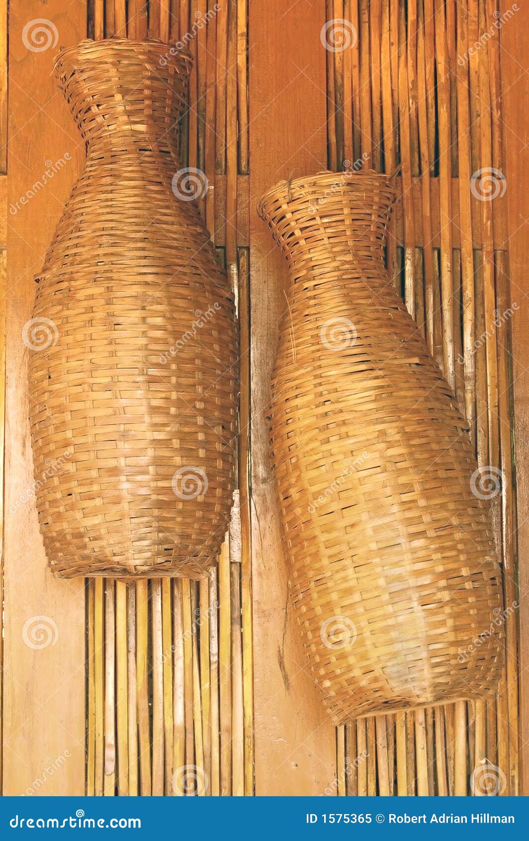 Two baskets stock image. Image of cane, pair, holder, hand - 1575365