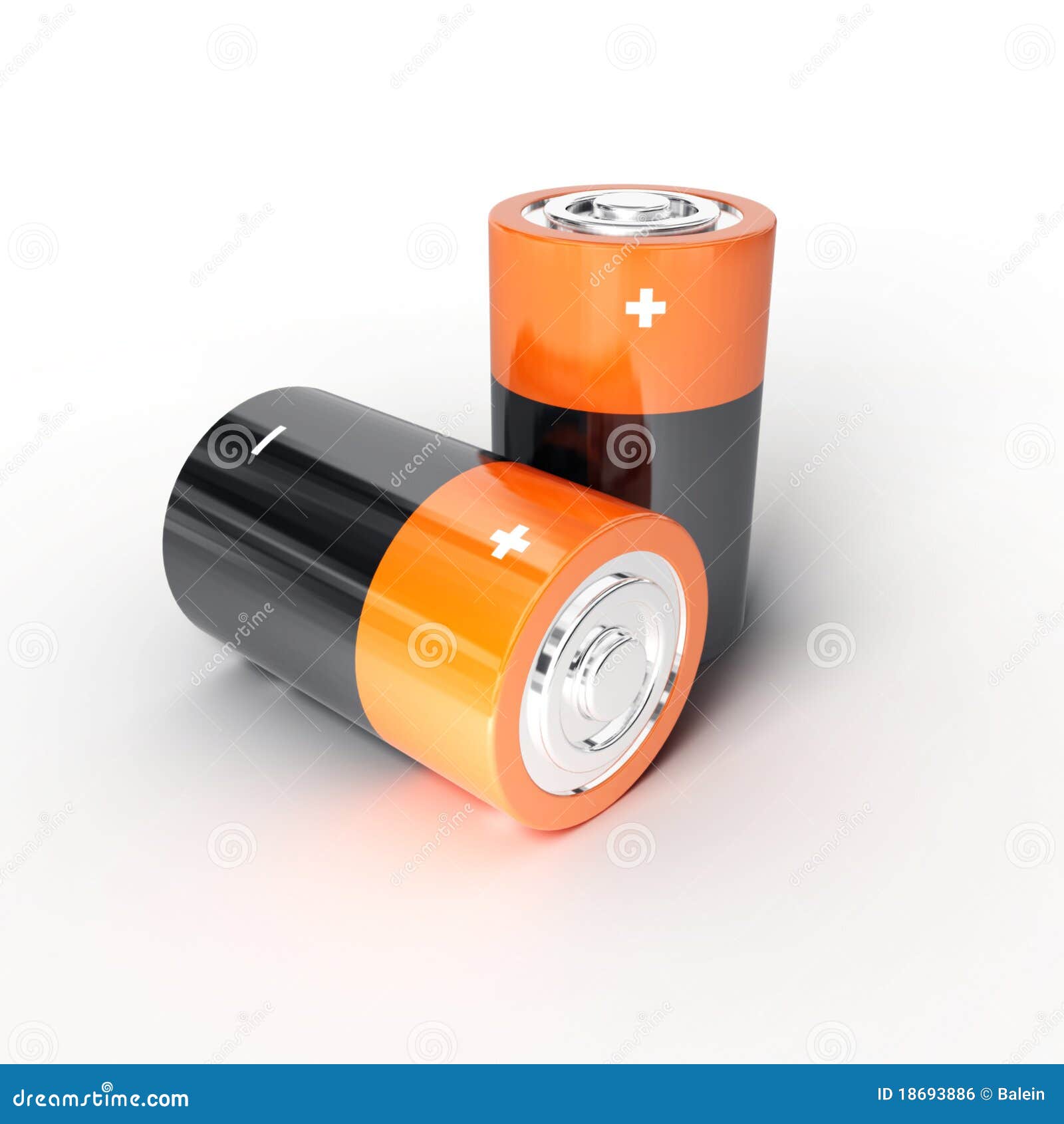 Two batteries stock illustration. Illustration of black - 18693886