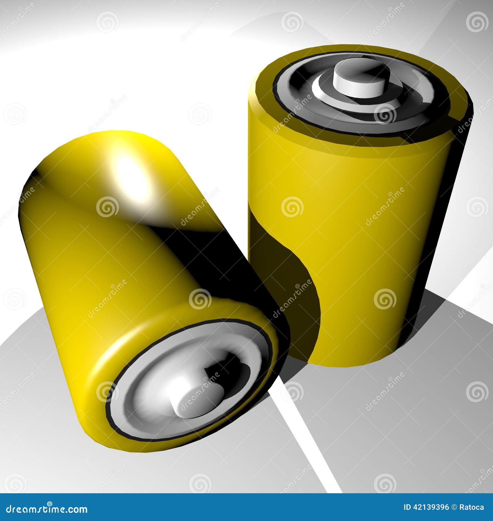 Two batteries stock illustration. Illustration of battery - 42139396