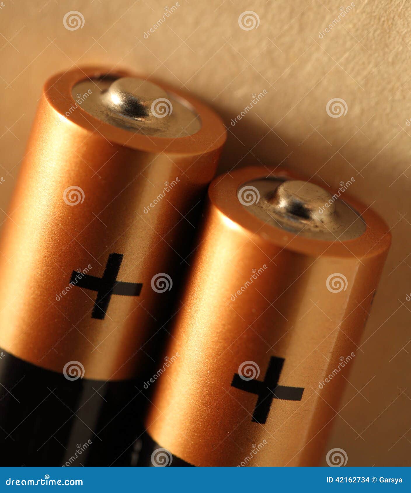 Two batteries stock photo. Image of electricity, closeup - 42162734