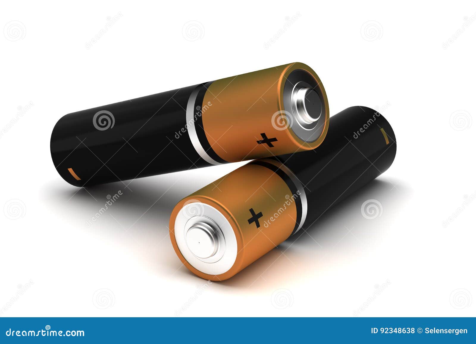 Two Batteries stock illustration. Illustration of generation - 92348638