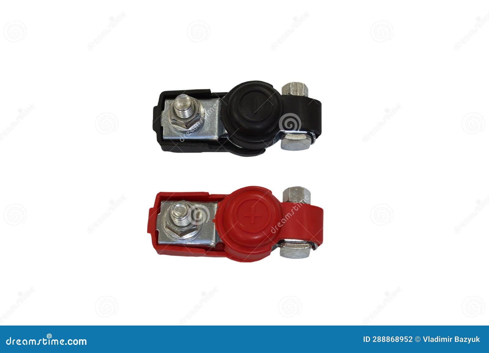 Two Battery Terminals are Isolated,terminals for Connecting a Car ...