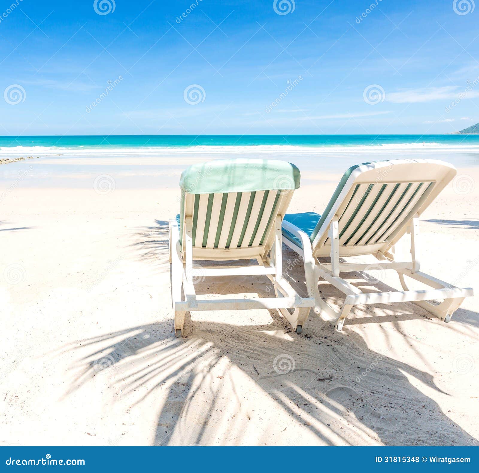 Two beach chairs stock photo. Image of summer, seaside - 31815348