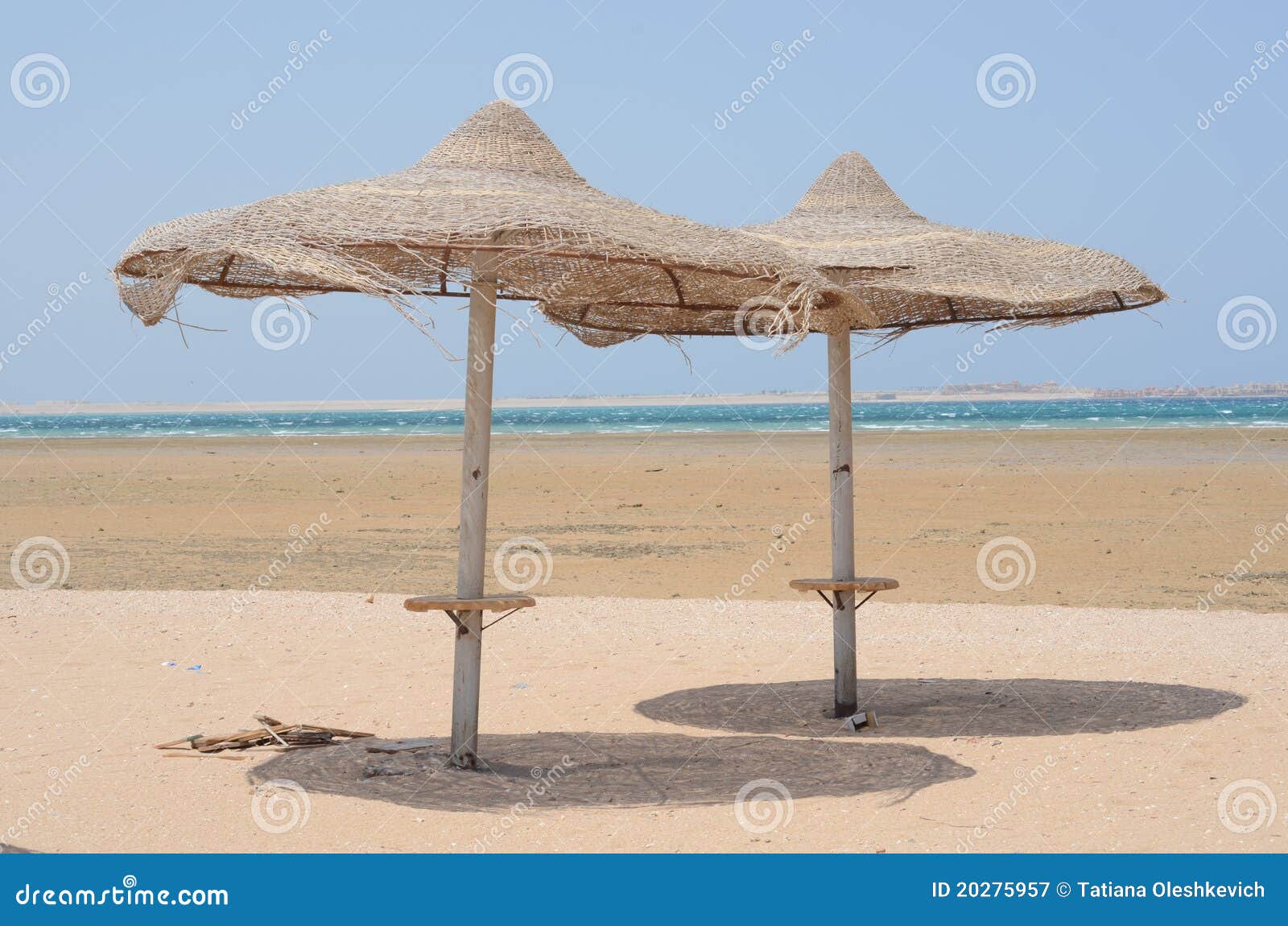Two beach umbrellas stock image. Image of tourist, holiday - 20275957