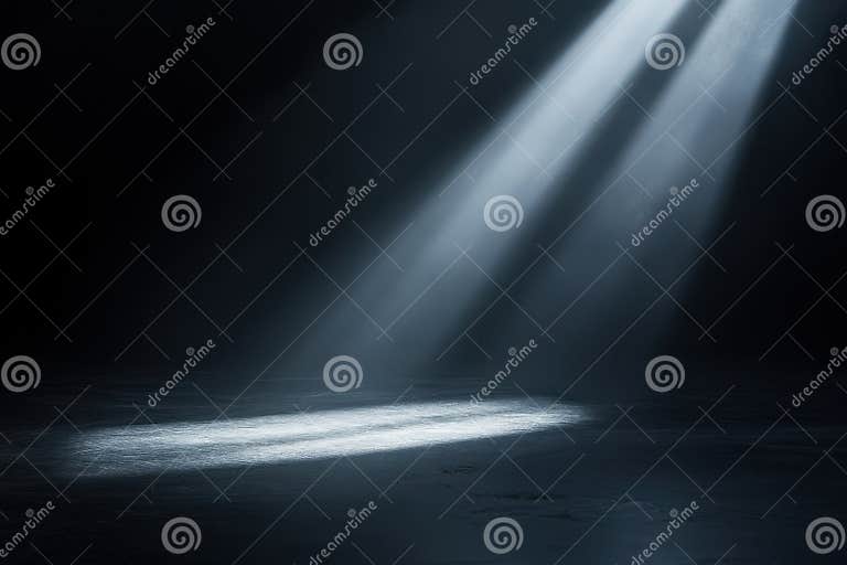 Two Bright Light Beams Casting Shadows on a Dark Surface Stock ...