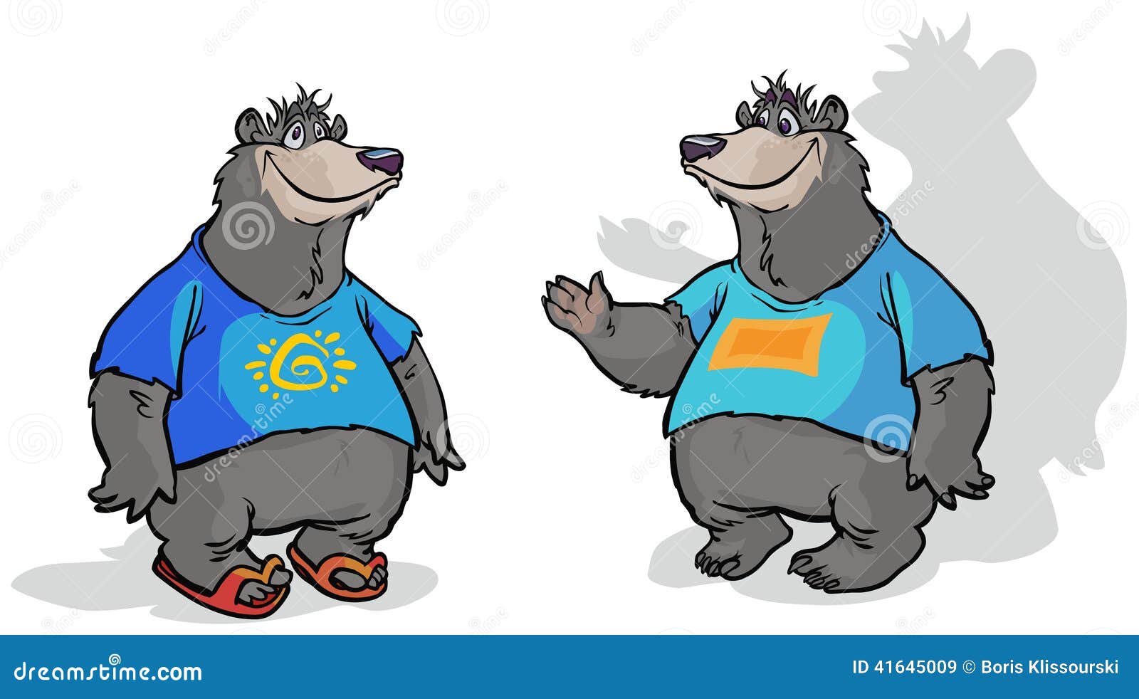 Two Bear characters. stock vector. Illustration of flip - 41645009