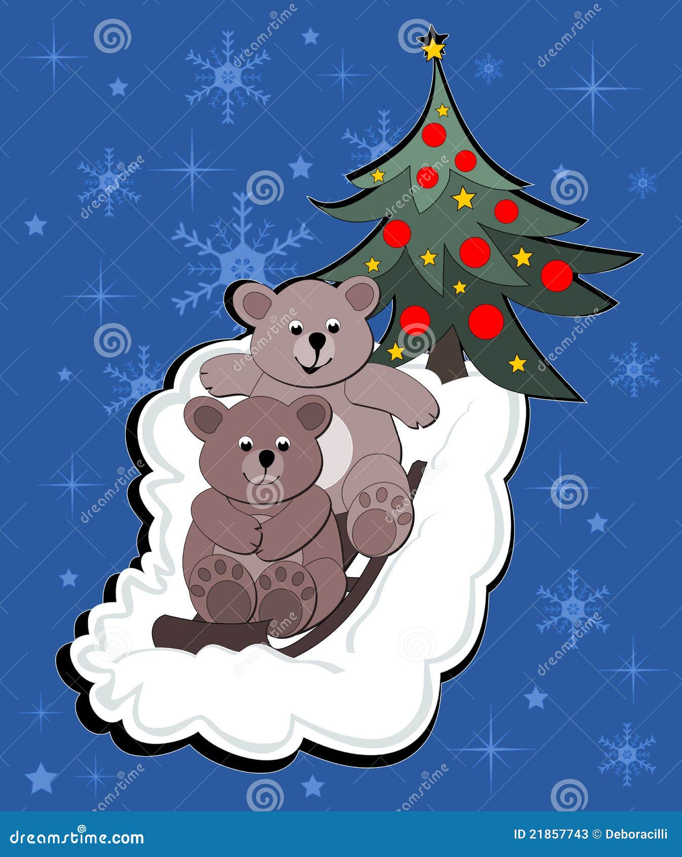 Two bears stock vector. Illustration of forest, horizontal - 21857743