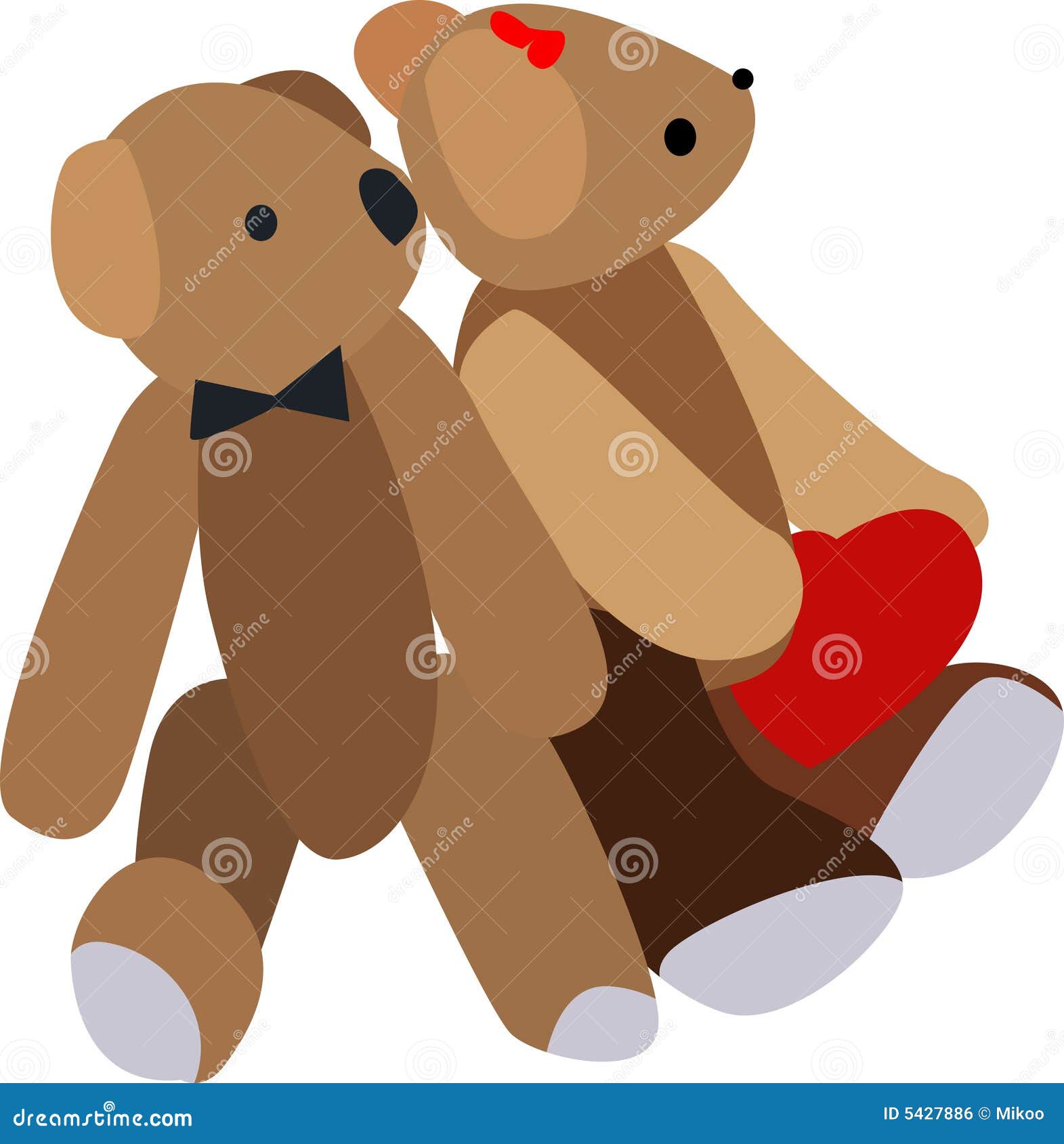Two bears stock vector. Illustration of playthings, youngster - 5427886