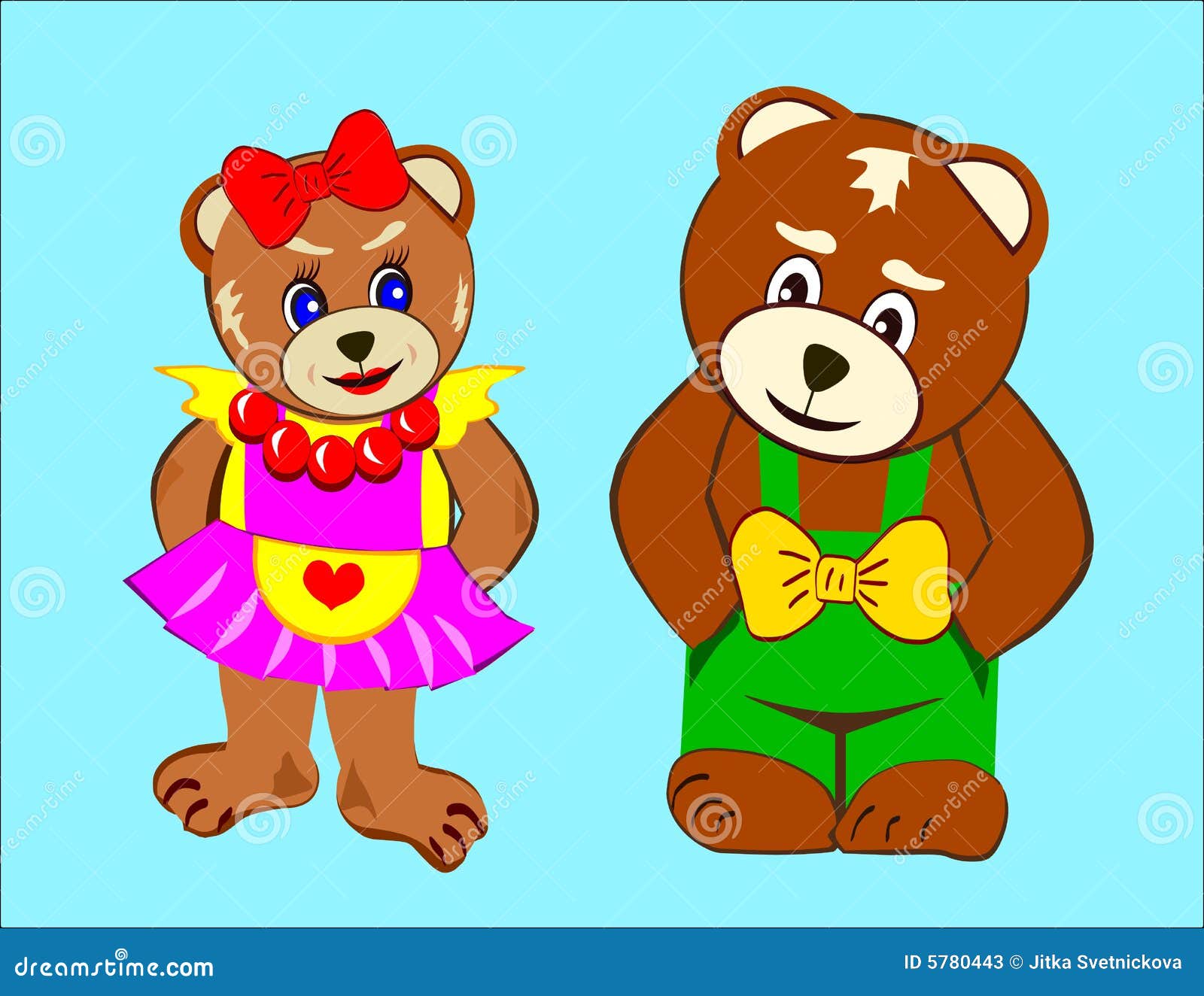 Two bears stock vector. Illustration of smile, head, kids - 5780443