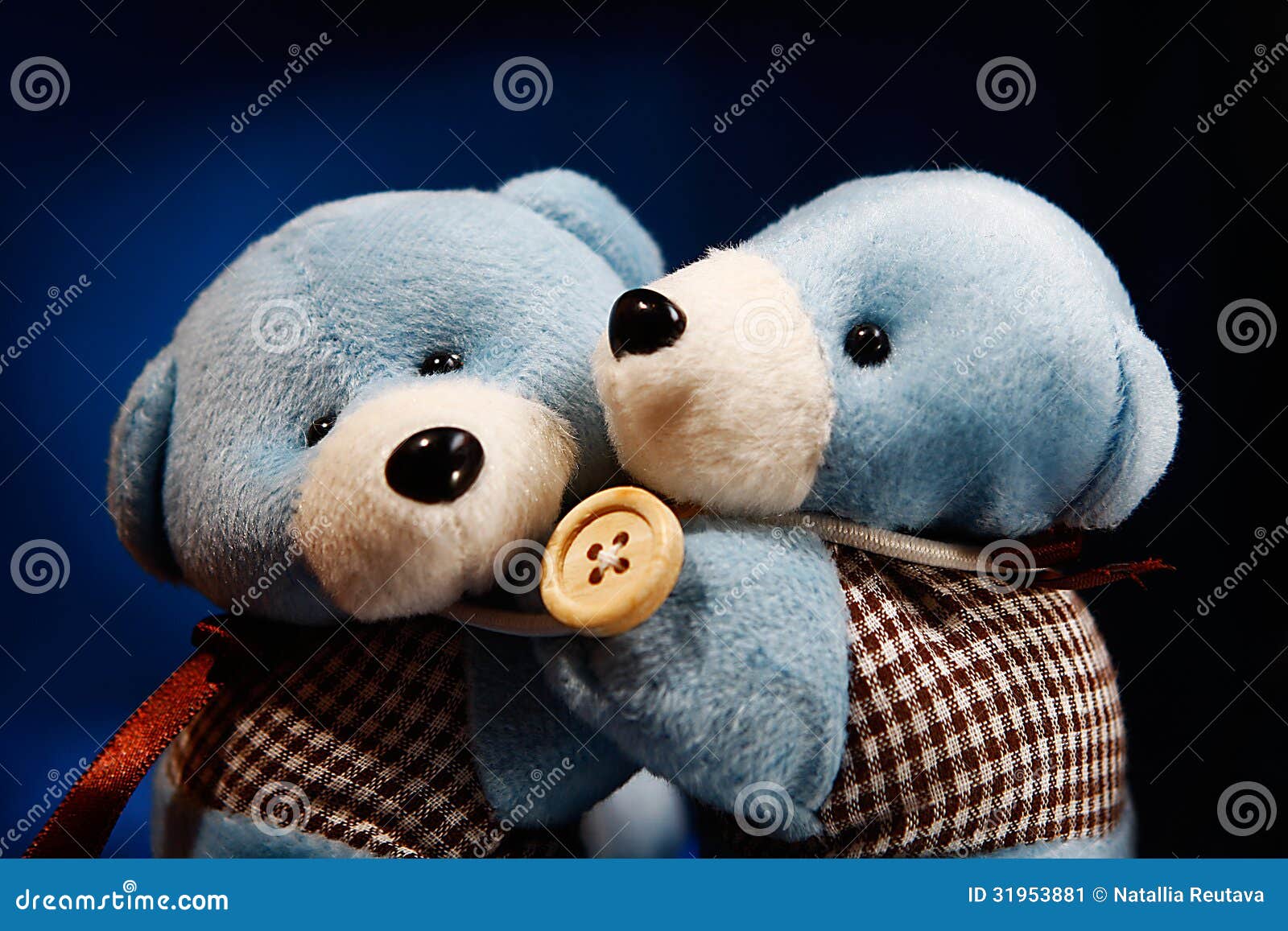 Bears on Blue Gradient. Wallpaper Stock Image - Image of studio, teddy ...