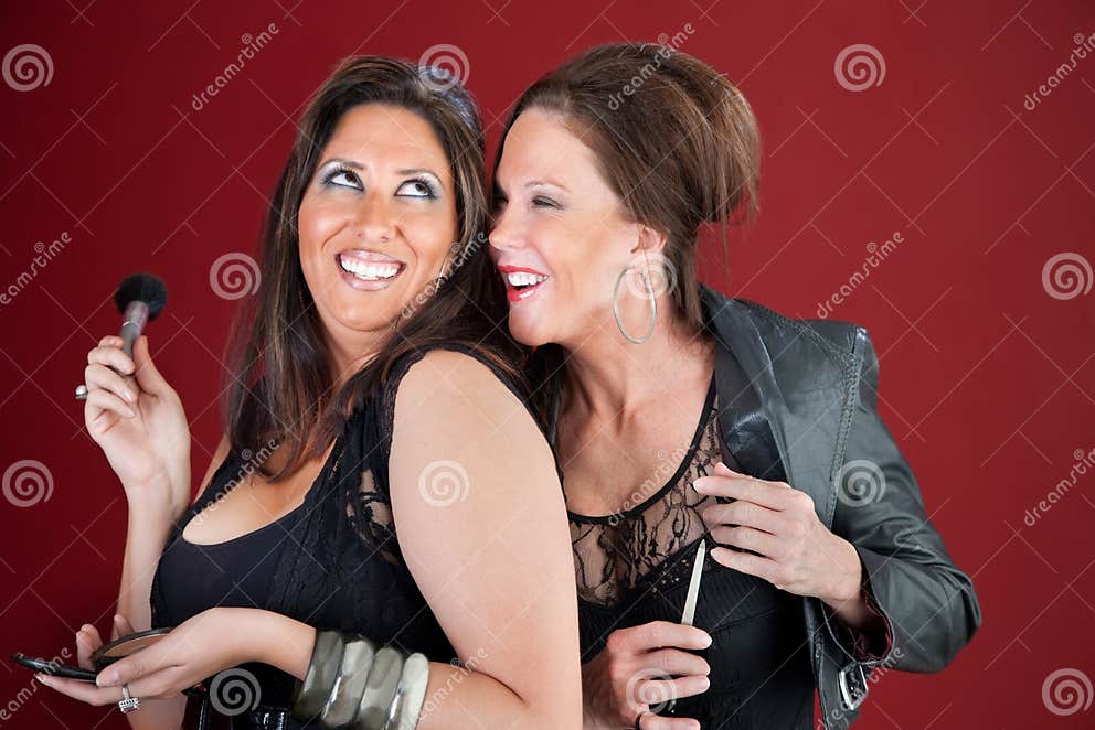 Two Beauties stock photo. Image of couger, belt, friend - 17340254