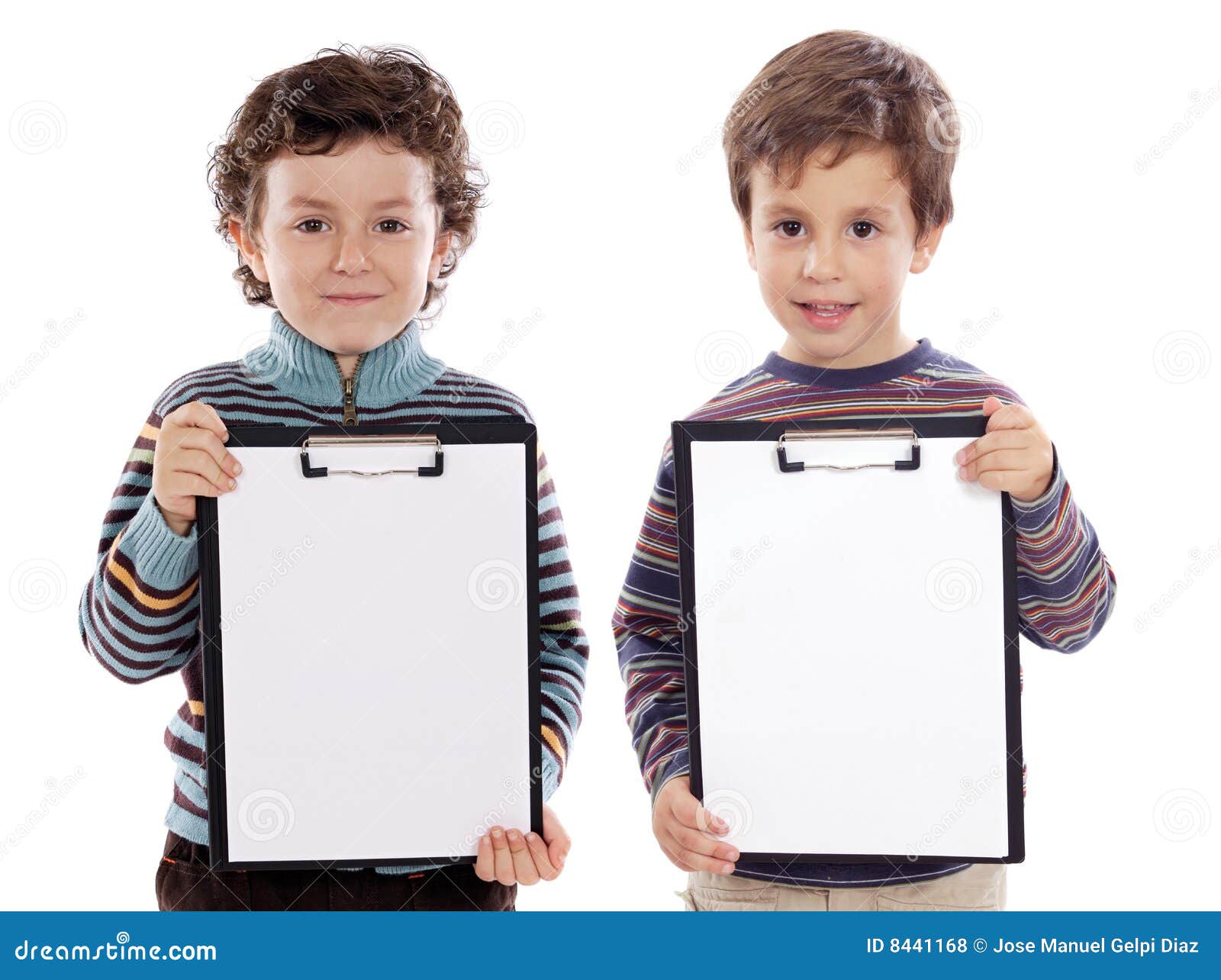 Two Beautiful Boys Student with Notepad Stock Photo - Image of note ...