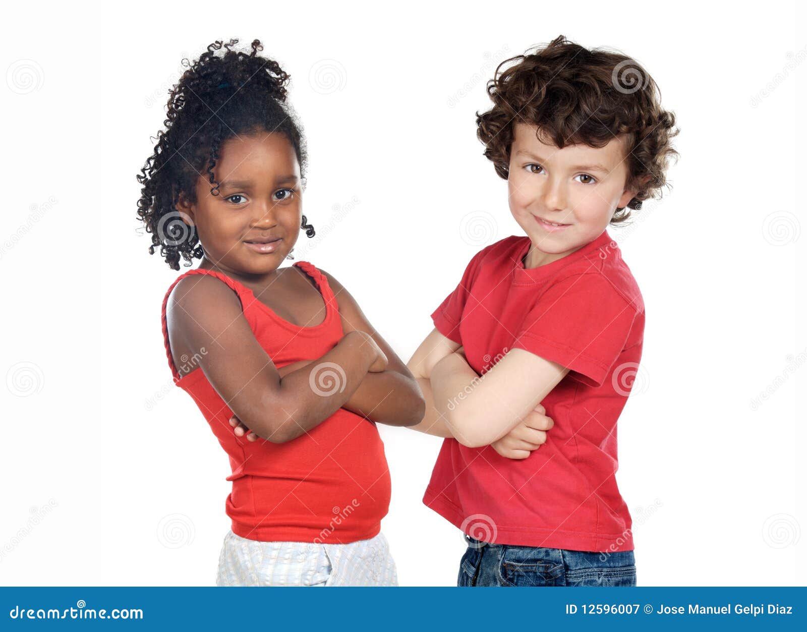 Two Beautiful Children of Different Races Stock Image - Image of hand ...