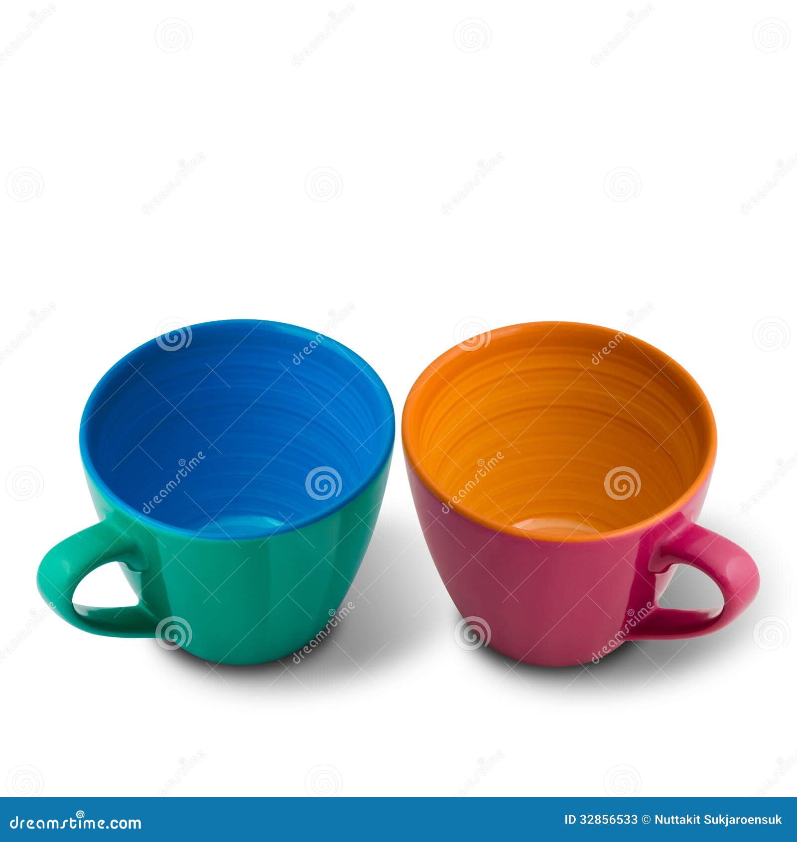 Two Beautiful Colors Ceramic Cup Stock Image - Image of beauty, coffee ...