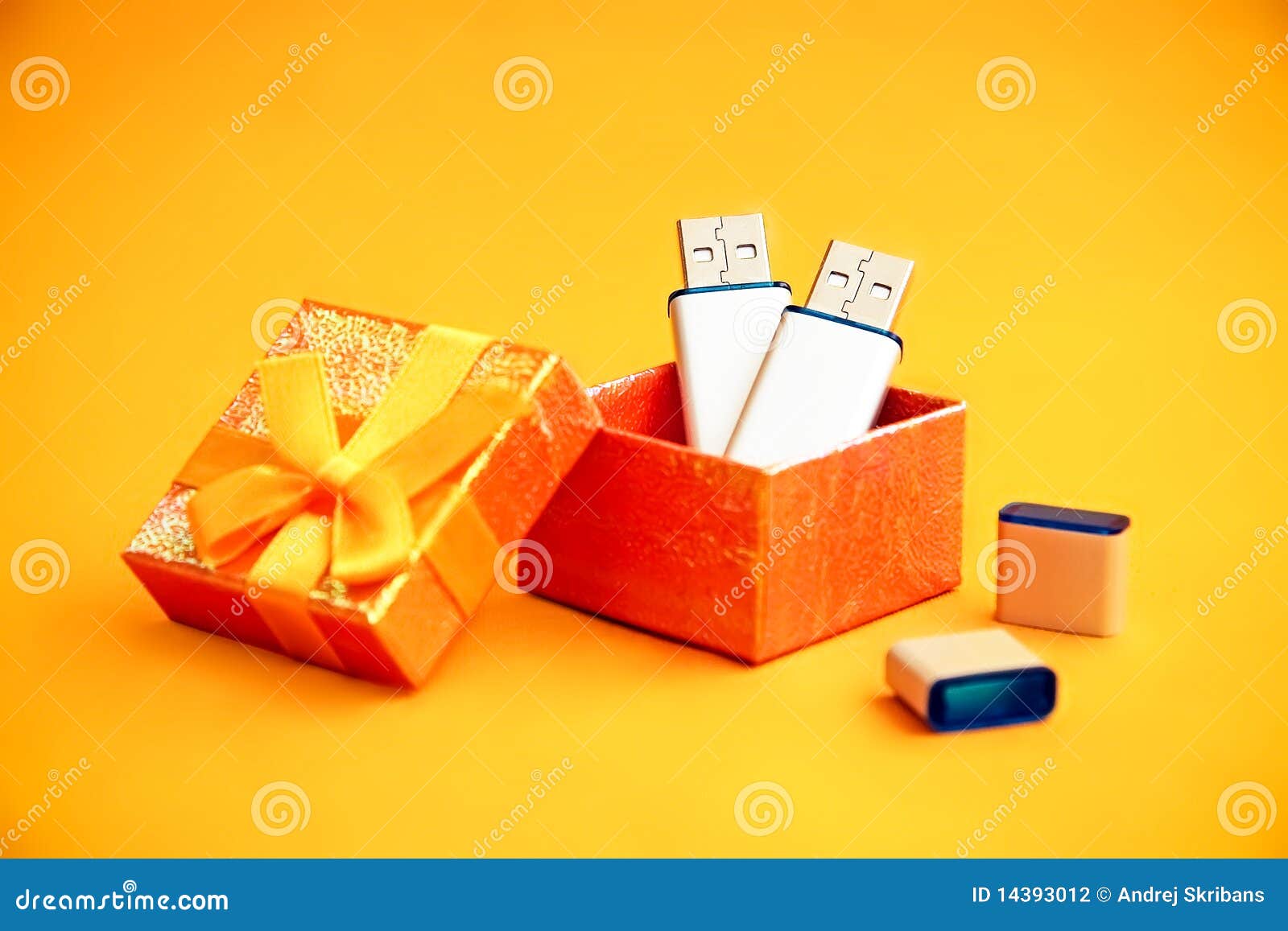 Two Beautiful Flash Cards, Gift Box Stock Photo - Image of shiny ...