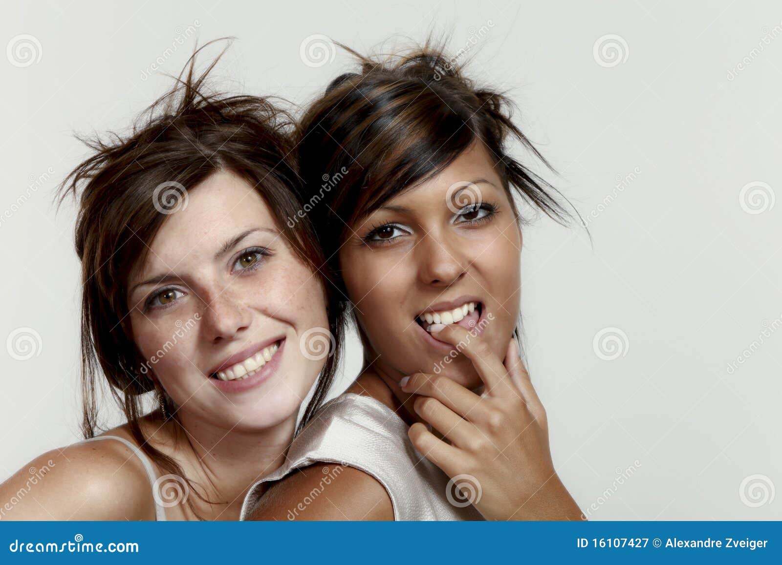 Two beautiful girl stock image. Image of complicity, hair - 16107427