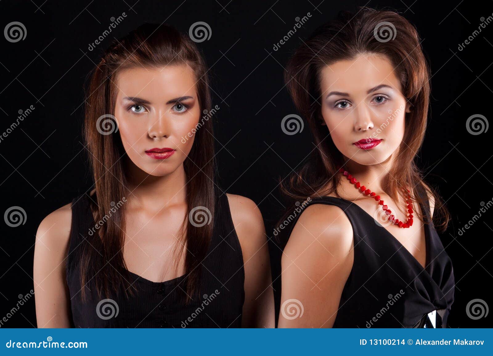 Two beautiful girls. stock photo. Image of friendship - 13100214