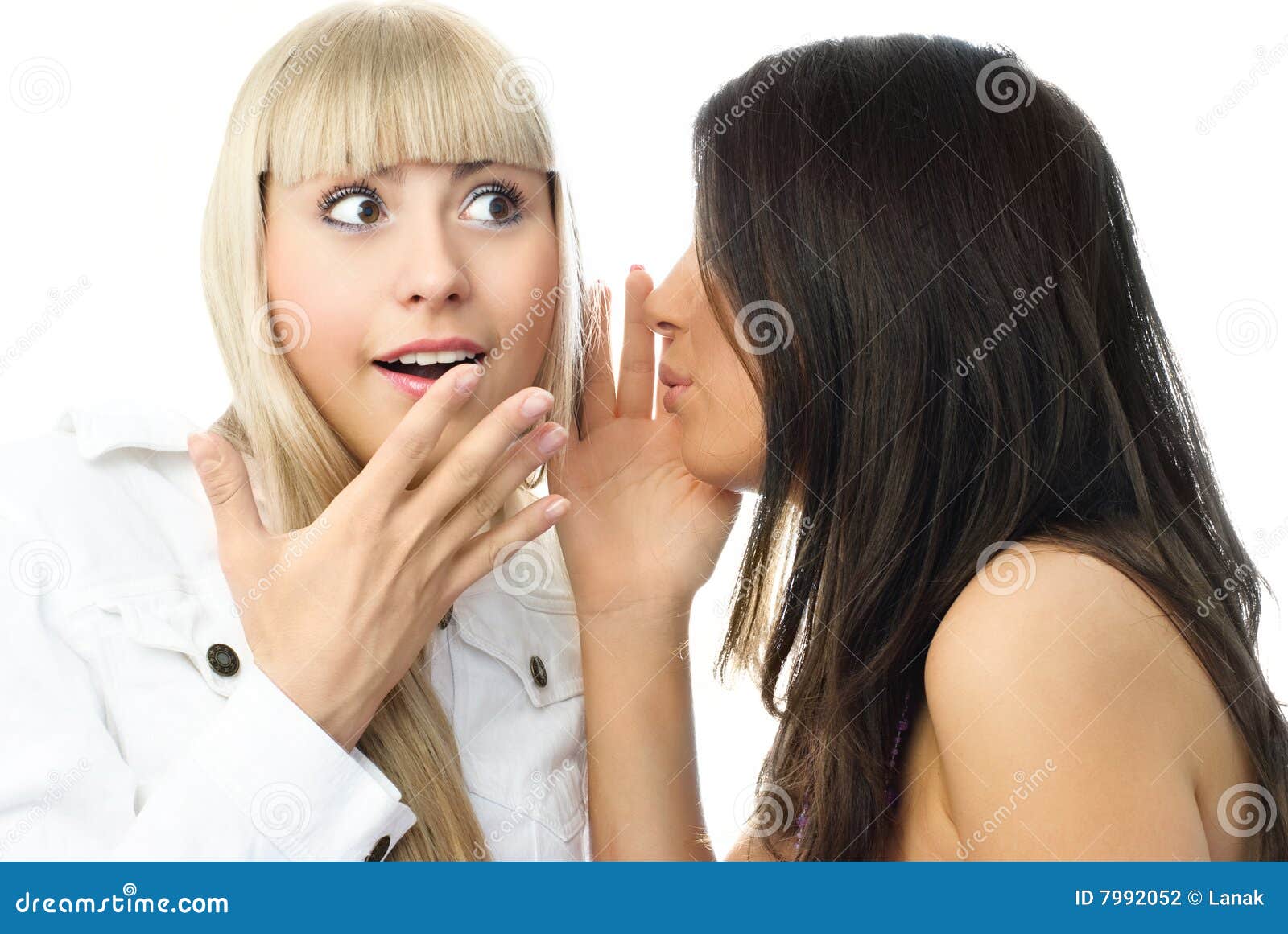 Two Beautiful Gossiping Girls Stock Photo - Image of emotion ...
