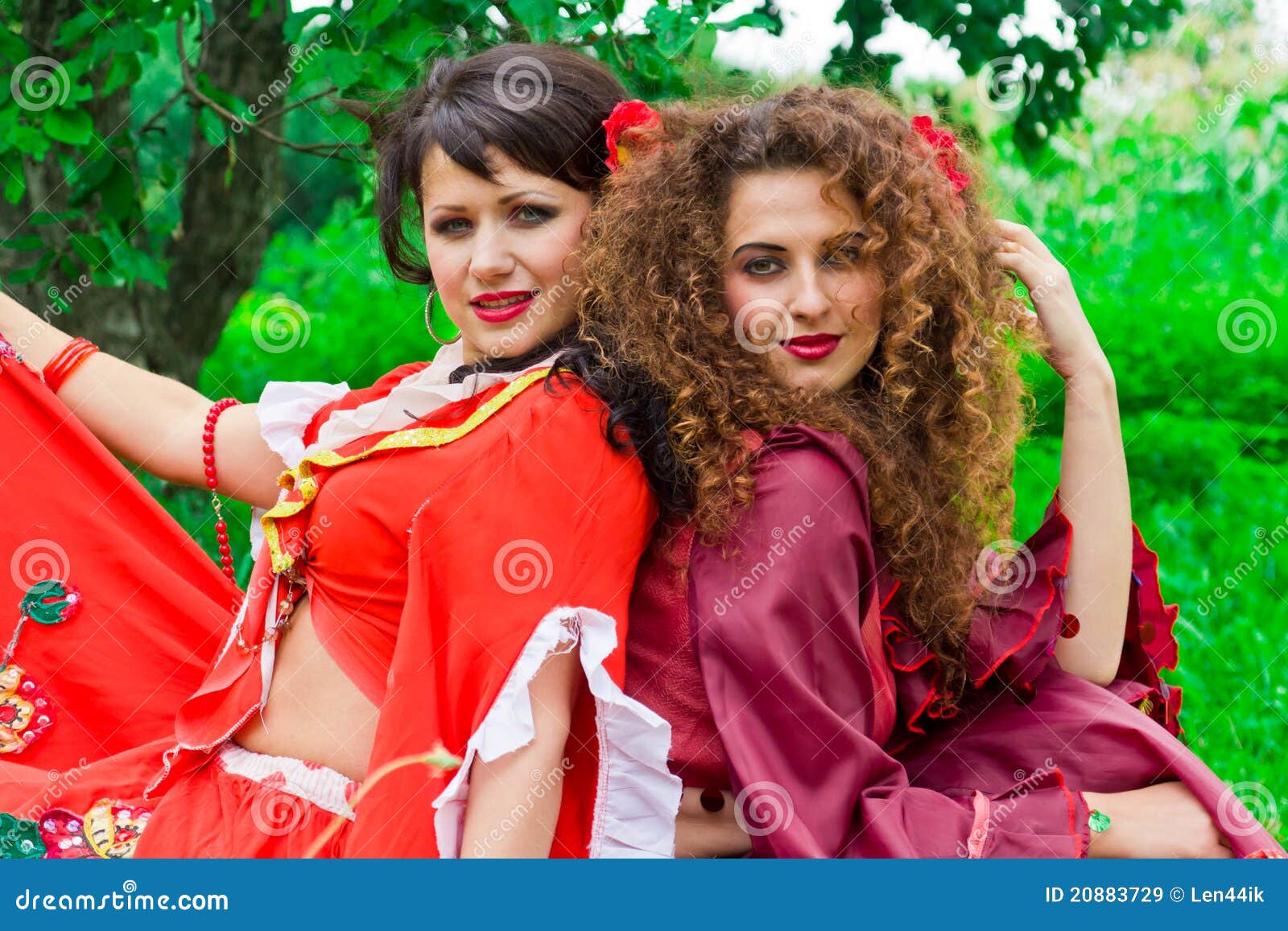 Two beautiful gypsy girls stock image. Image of elegant - 20883729