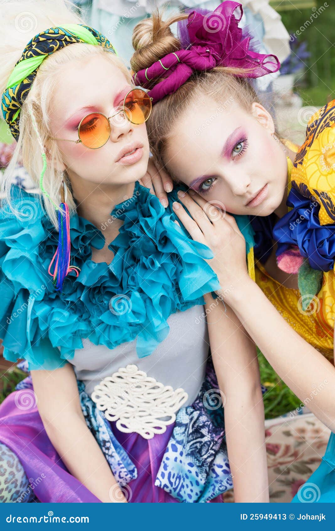 Two beautiful ladies stock image. Image of lady, park - 25949413