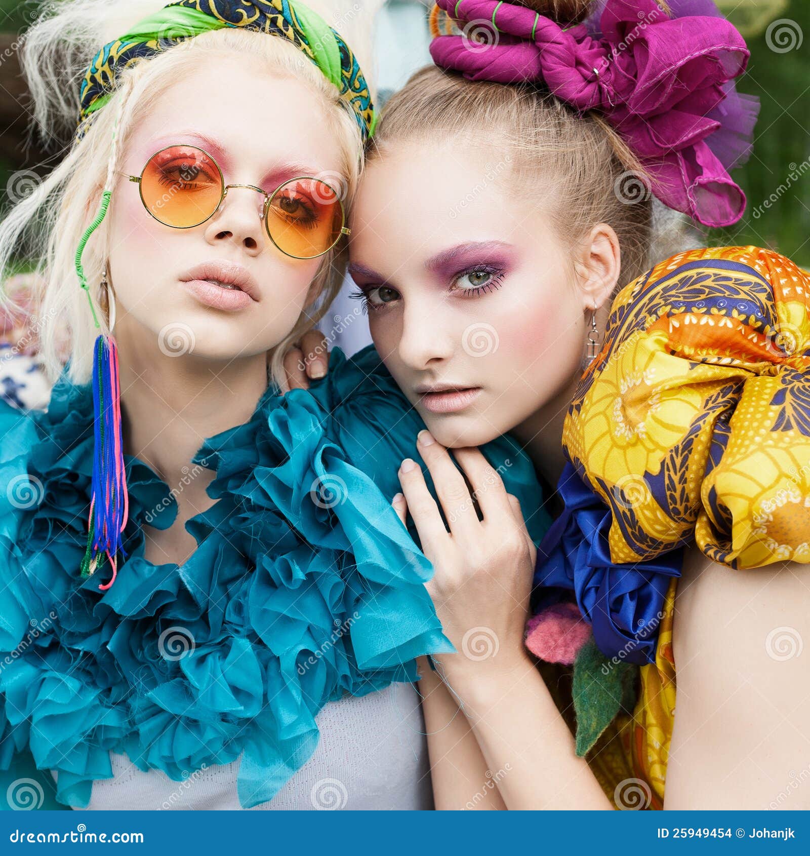 Two beautiful ladies stock photo. Image of hair, fashion - 25949454