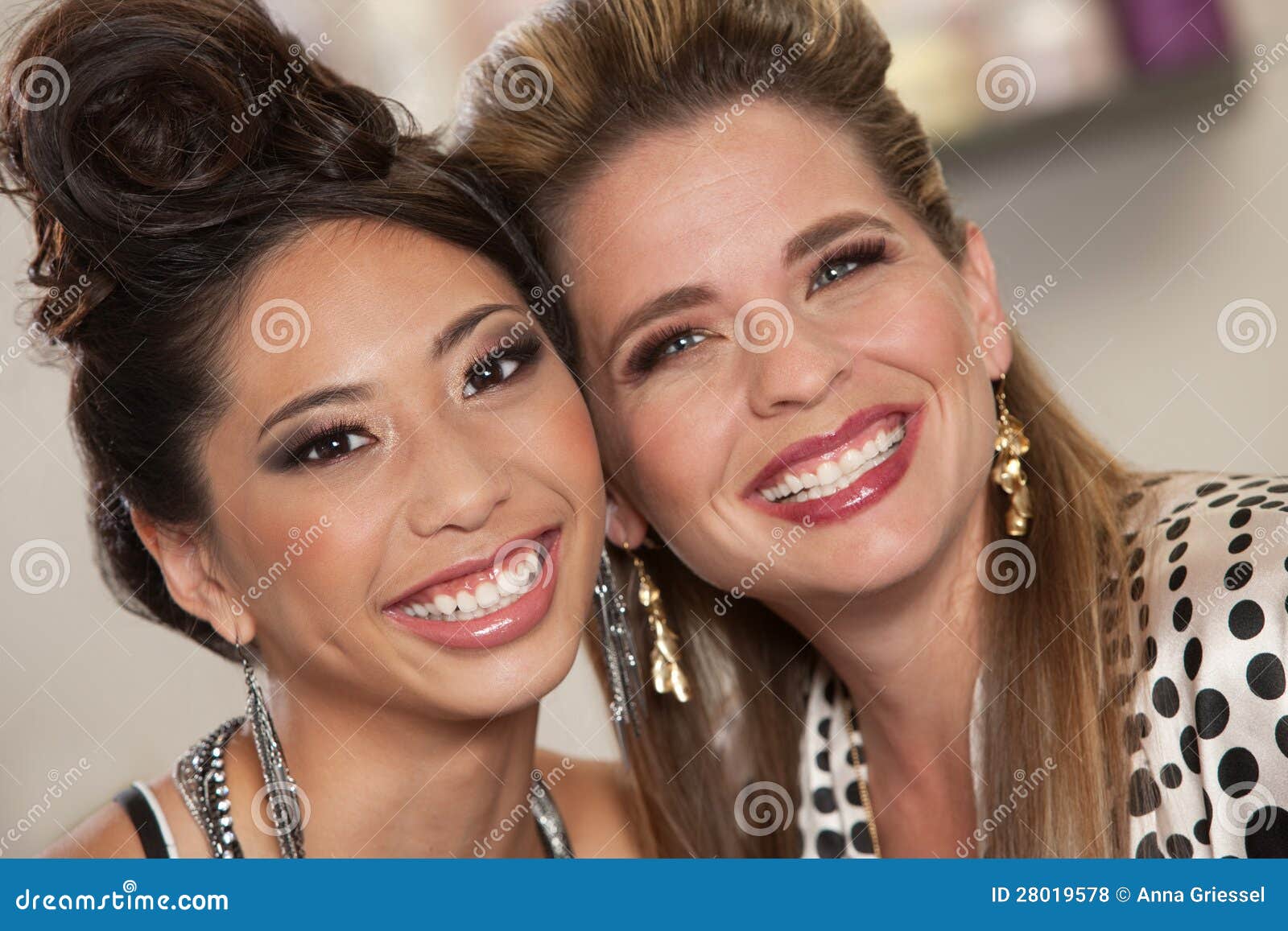 Two Beautiful Lady Friends stock photo. Image of mixed - 28019578