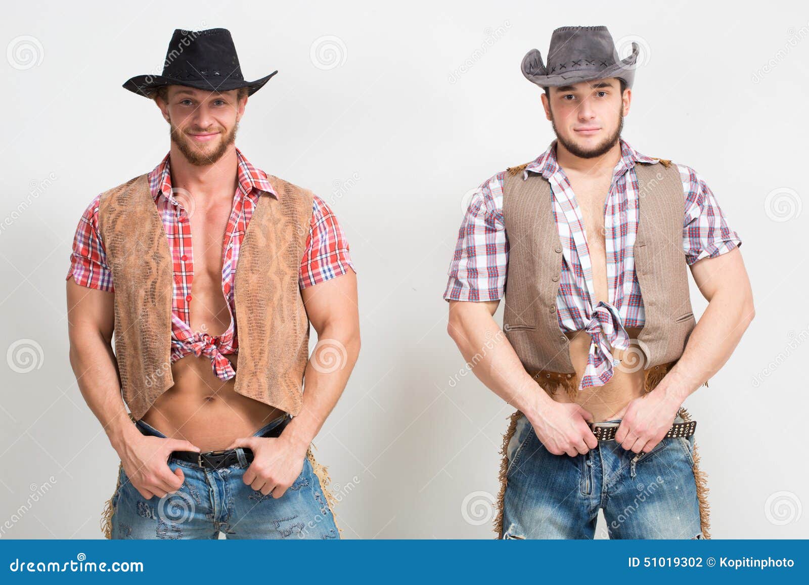 Two beautiful men cowboy. stock photo. Image of adult - 51019302