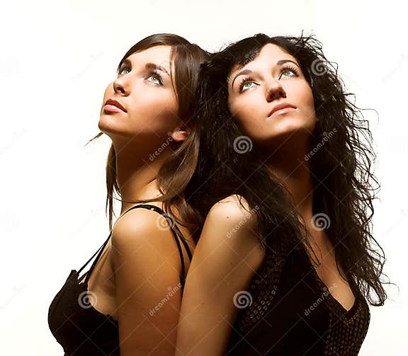 Two beautiful models stock image. Image of friendly, modelling - 5313169