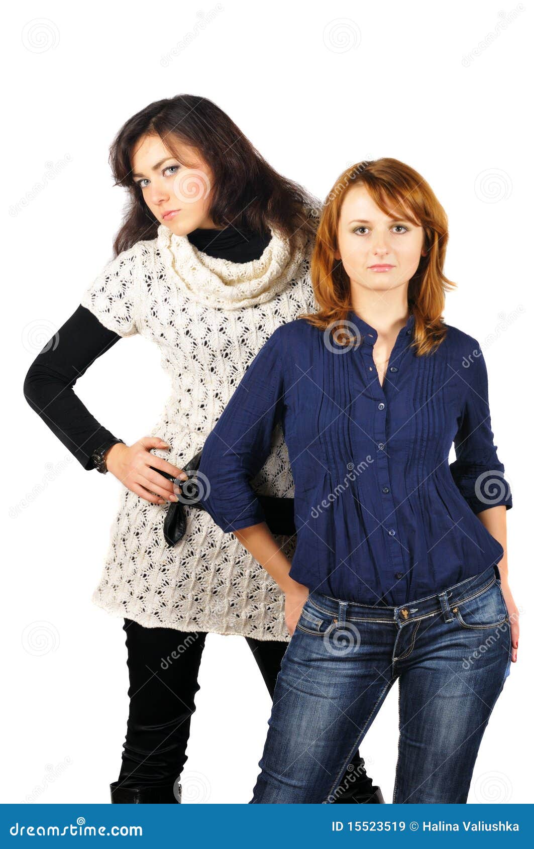 Two Beautiful Posing Models Stock Image - Image of togetherness ...