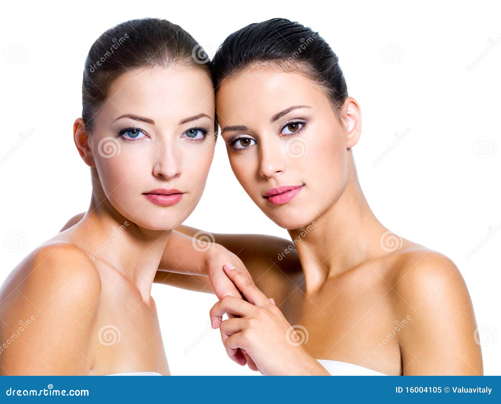 Two beautiful women stock image. Image of pose, closeup - 16004105