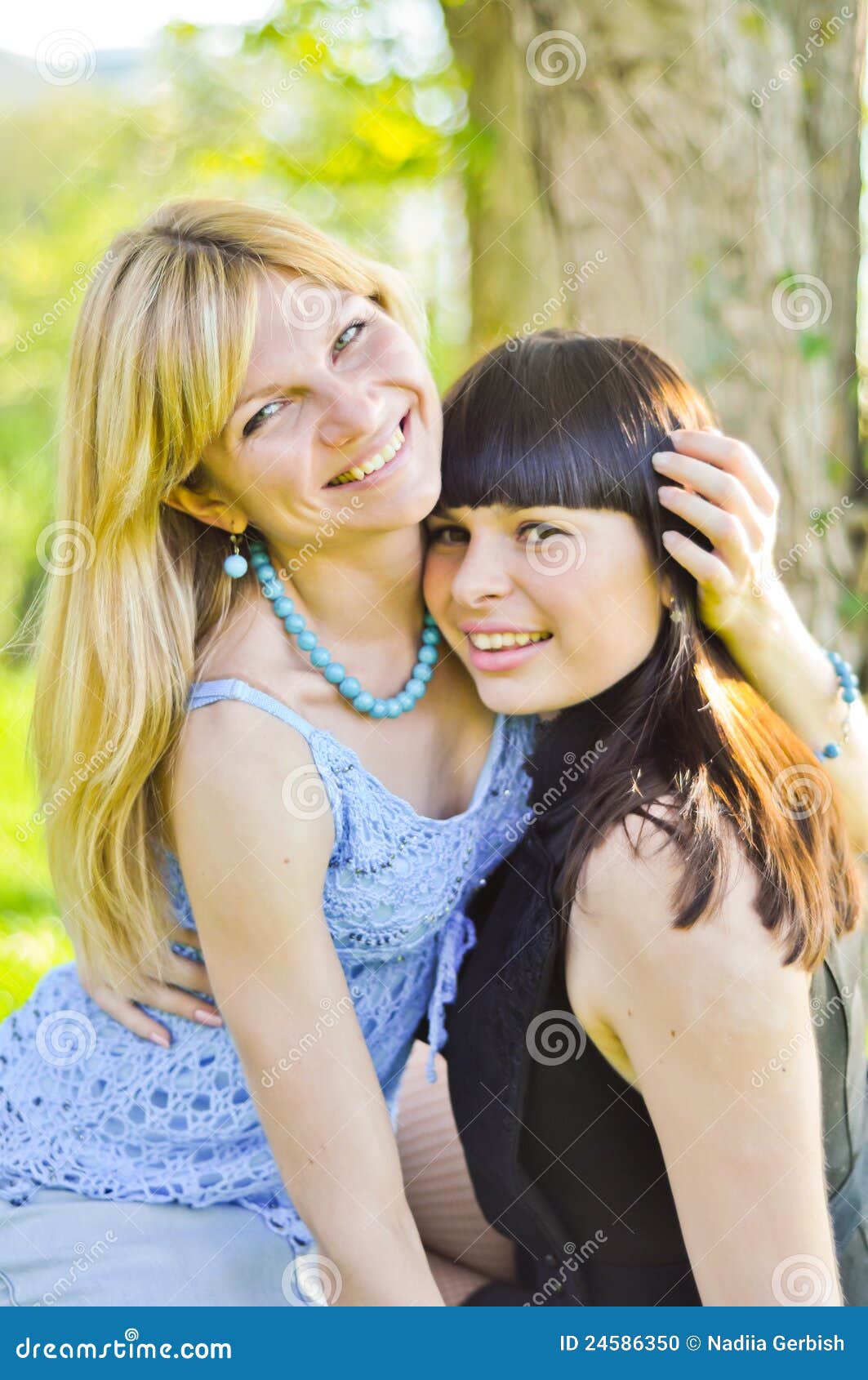 Two beautiful sisters stock photo. Image of long, elegant - 24586350