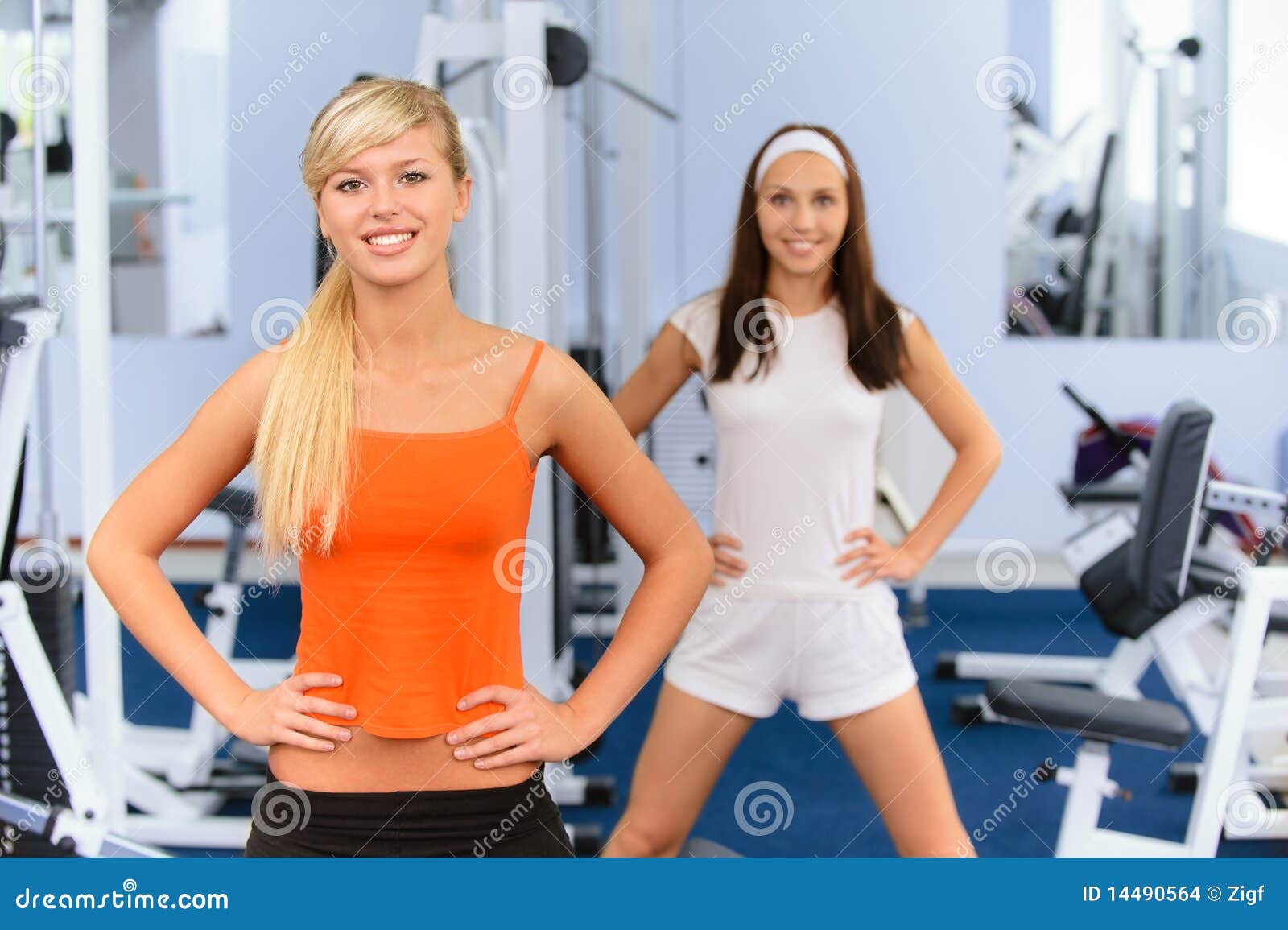 Two beautiful sportswomen stock photo. Image of body - 14490564