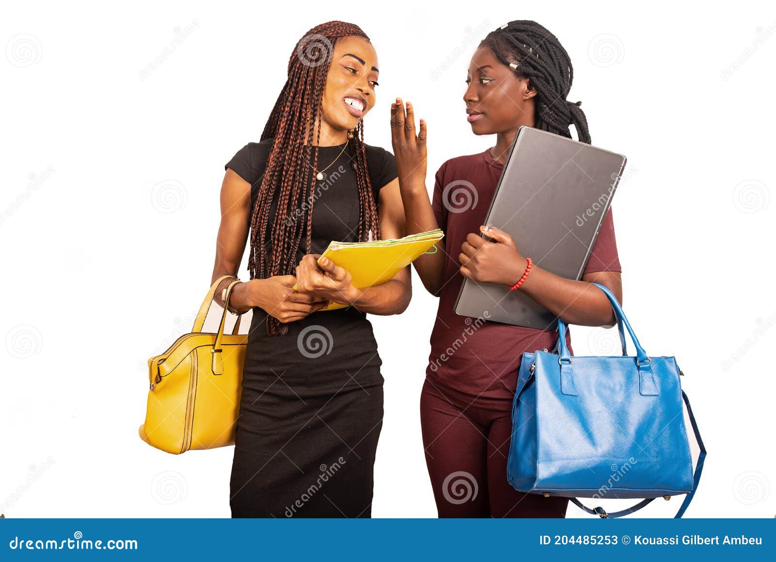 Two Beautiful Students Speaking Inside Stock Image - Image of group ...