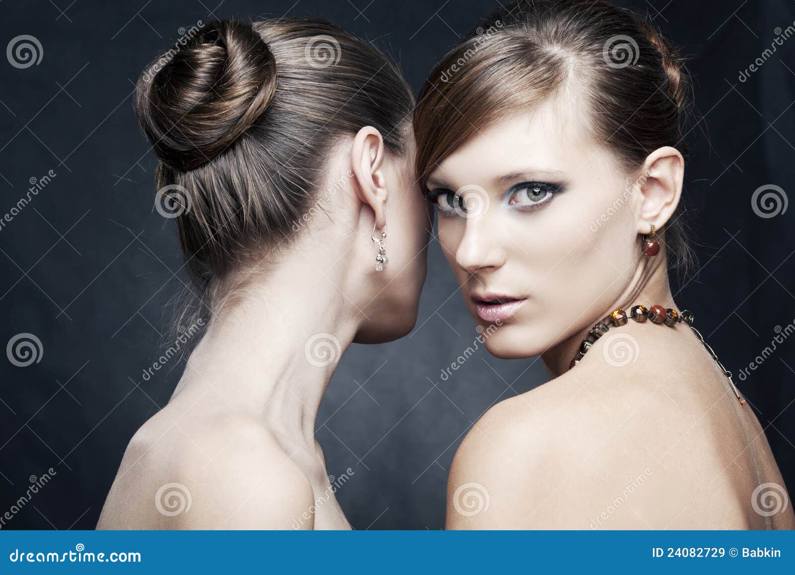 Two Beautiful Woman with Jewelry Stock Image - Image of glamour ...