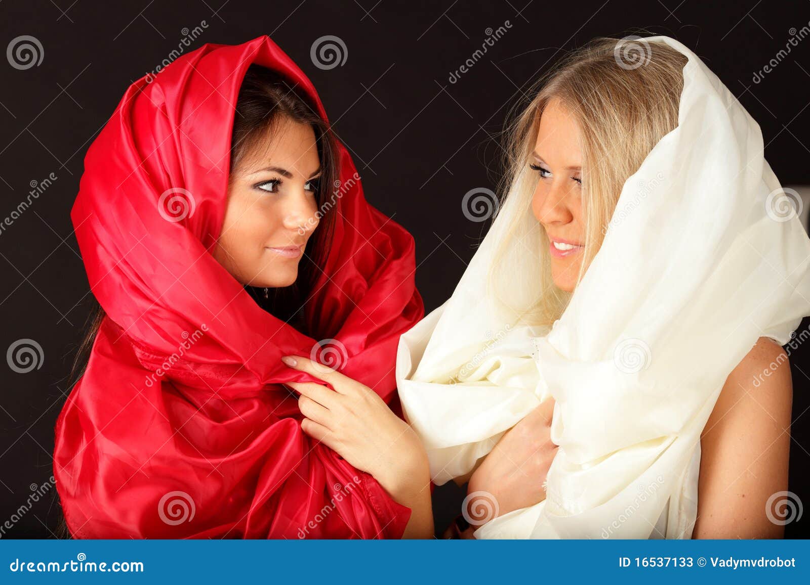 Two beautiful women stock image. Image of middle, descent - 16537133