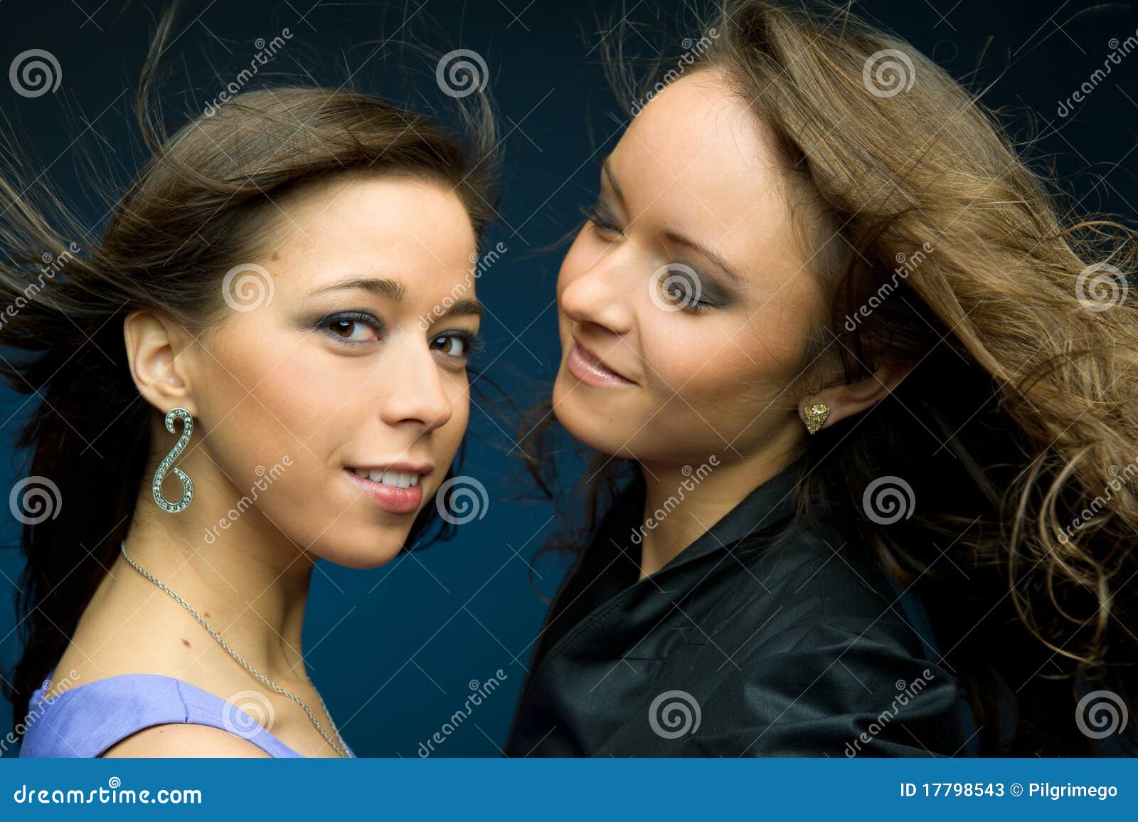 Two beautiful women stock image. Image of long, posing - 17798543
