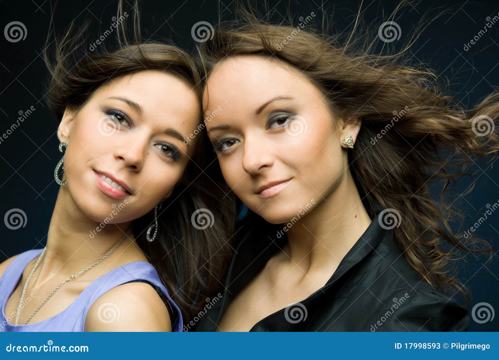 Two beautiful women stock image. Image of smiling, hairstyle - 17998593