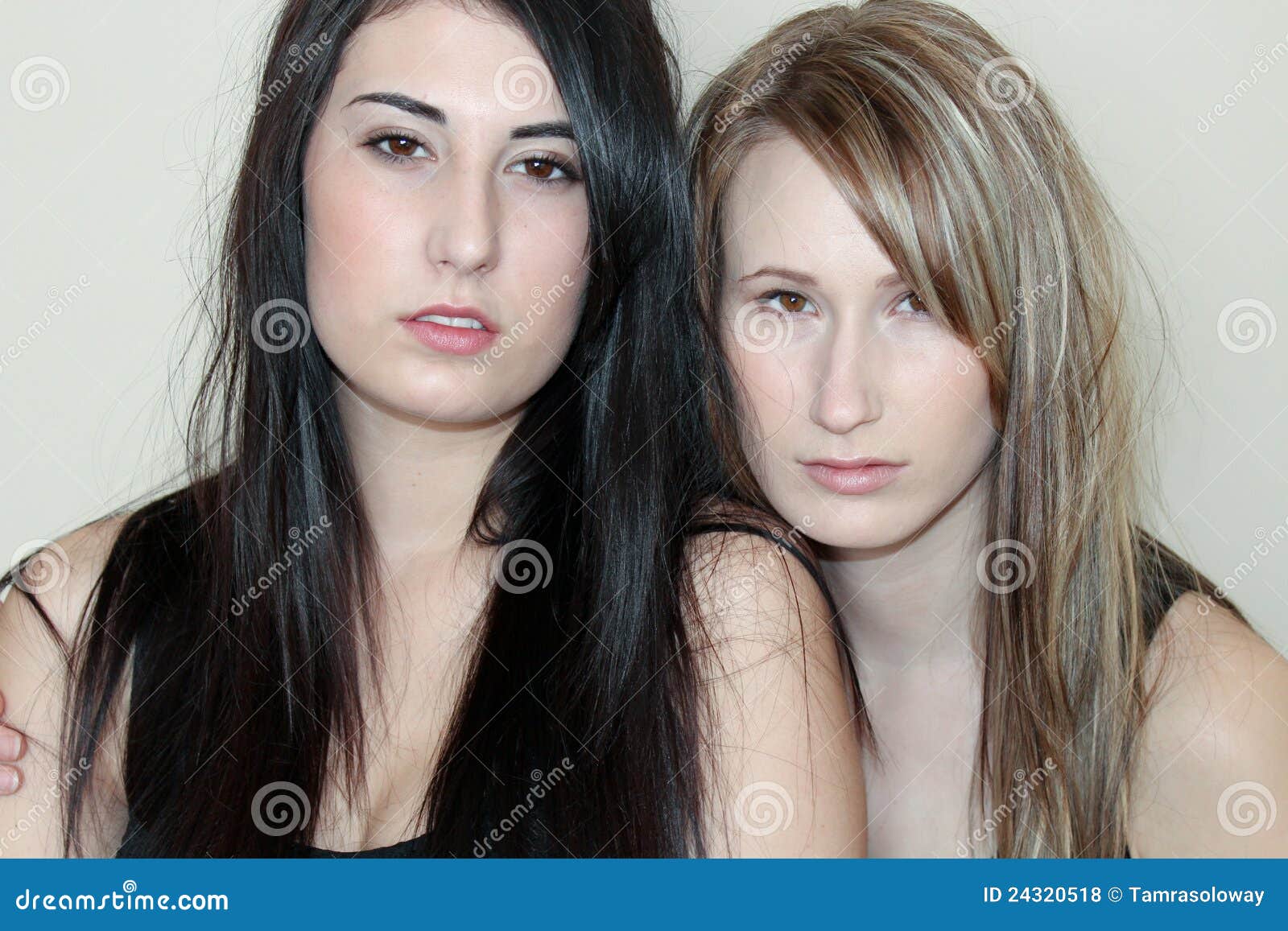 Two beautiful women stock photo. Image of hair, brunette - 24320518