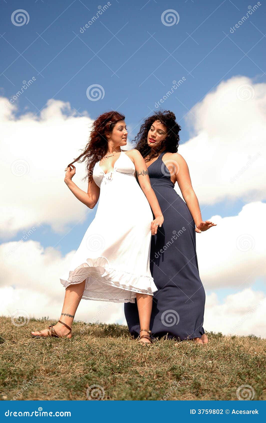 Two beautiful women stock photo. Image of clouds, latino - 3759802